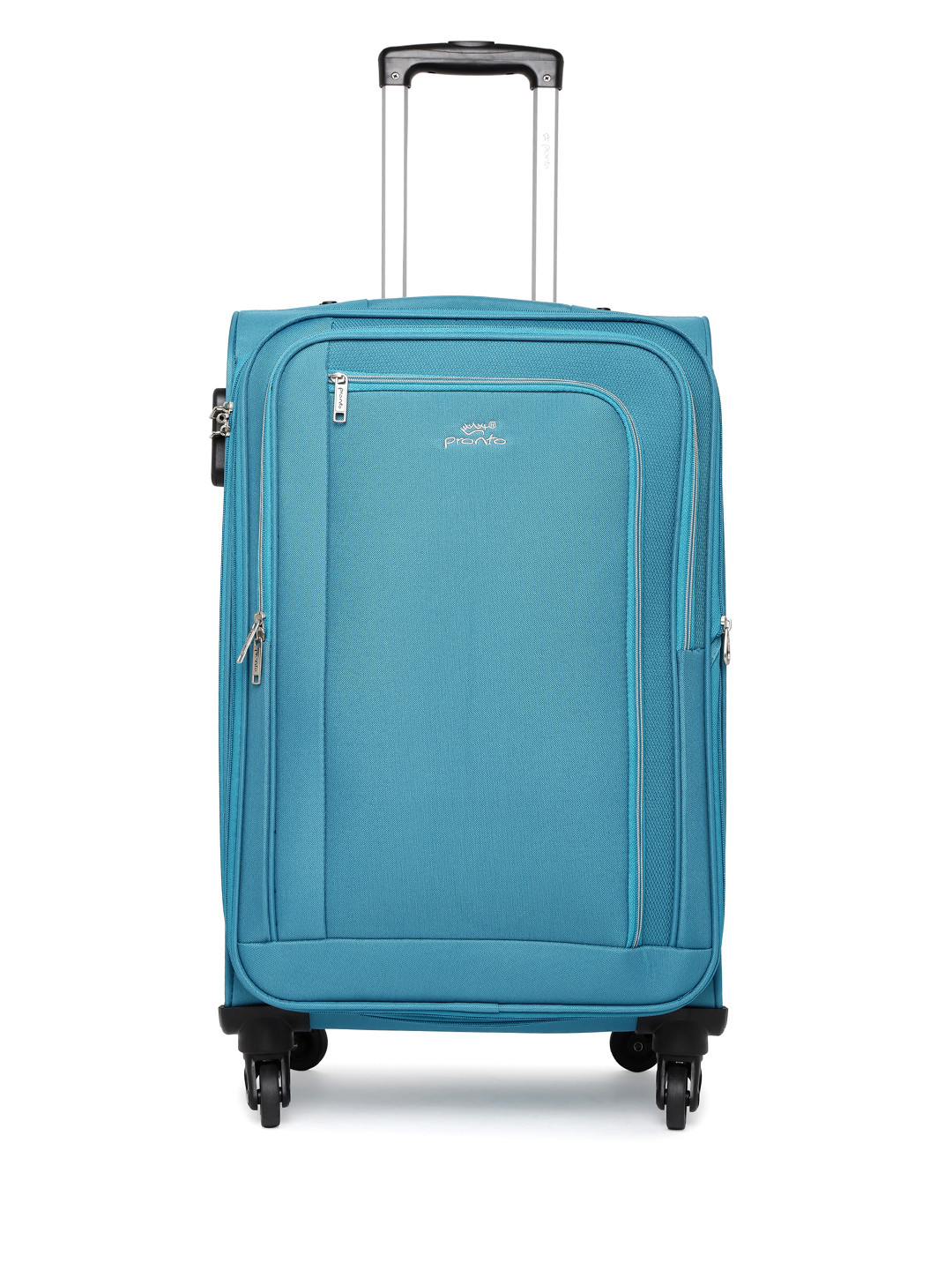 Buy Pronto Unisex Blue Madrid 4 W Spinner 67 Medium Trolley Bag ...