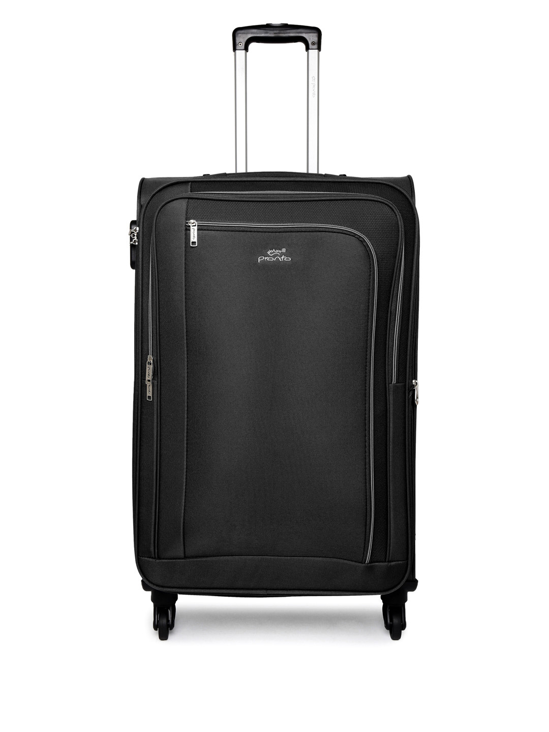 Buy Pronto Unisex Black Madrid 4 W Spinner 77 Large Trolley Bag ...