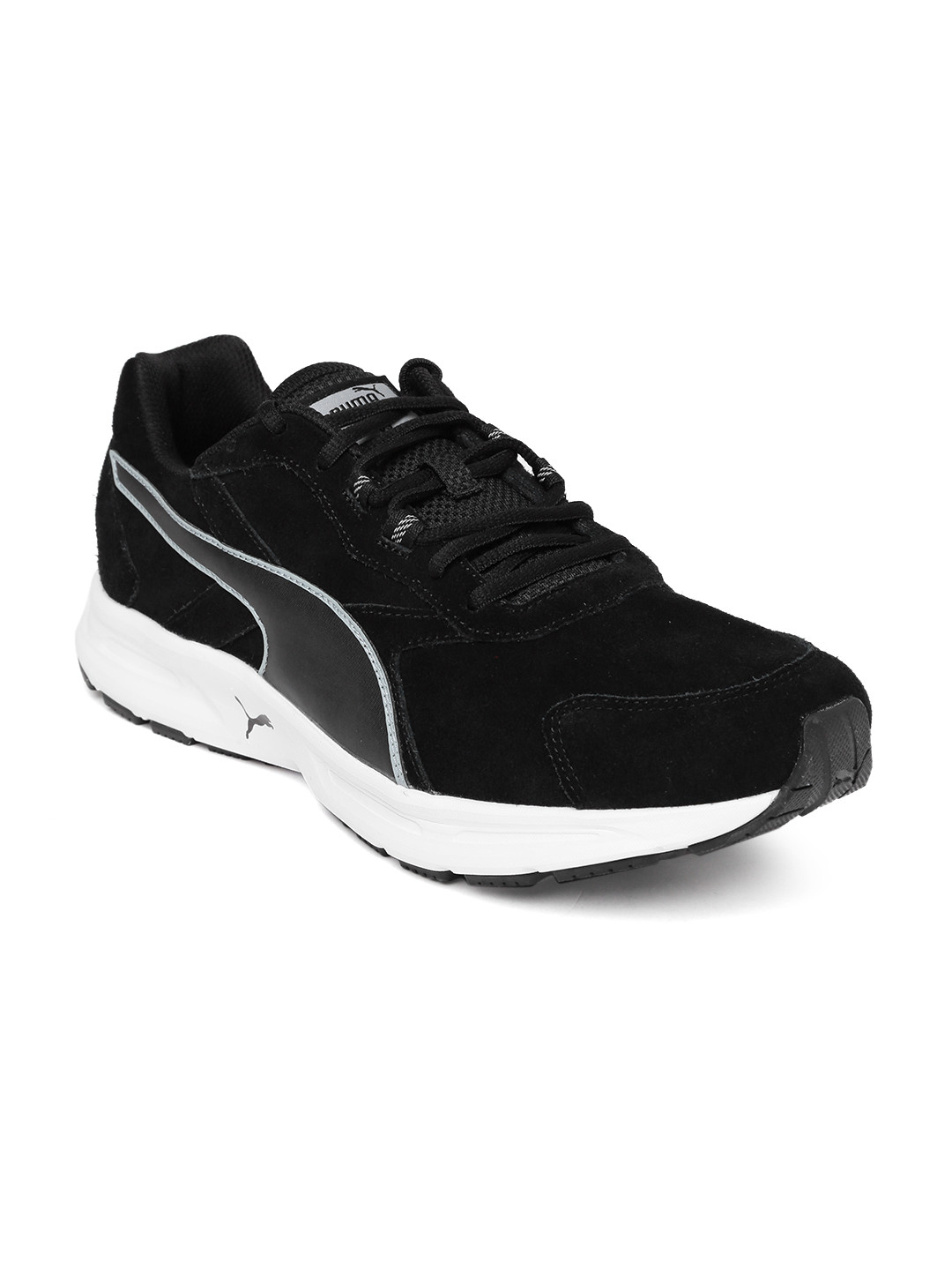 Buy PUMA Men Black Descendant V3 Suede Running Shoes - Sports Shoes for ...