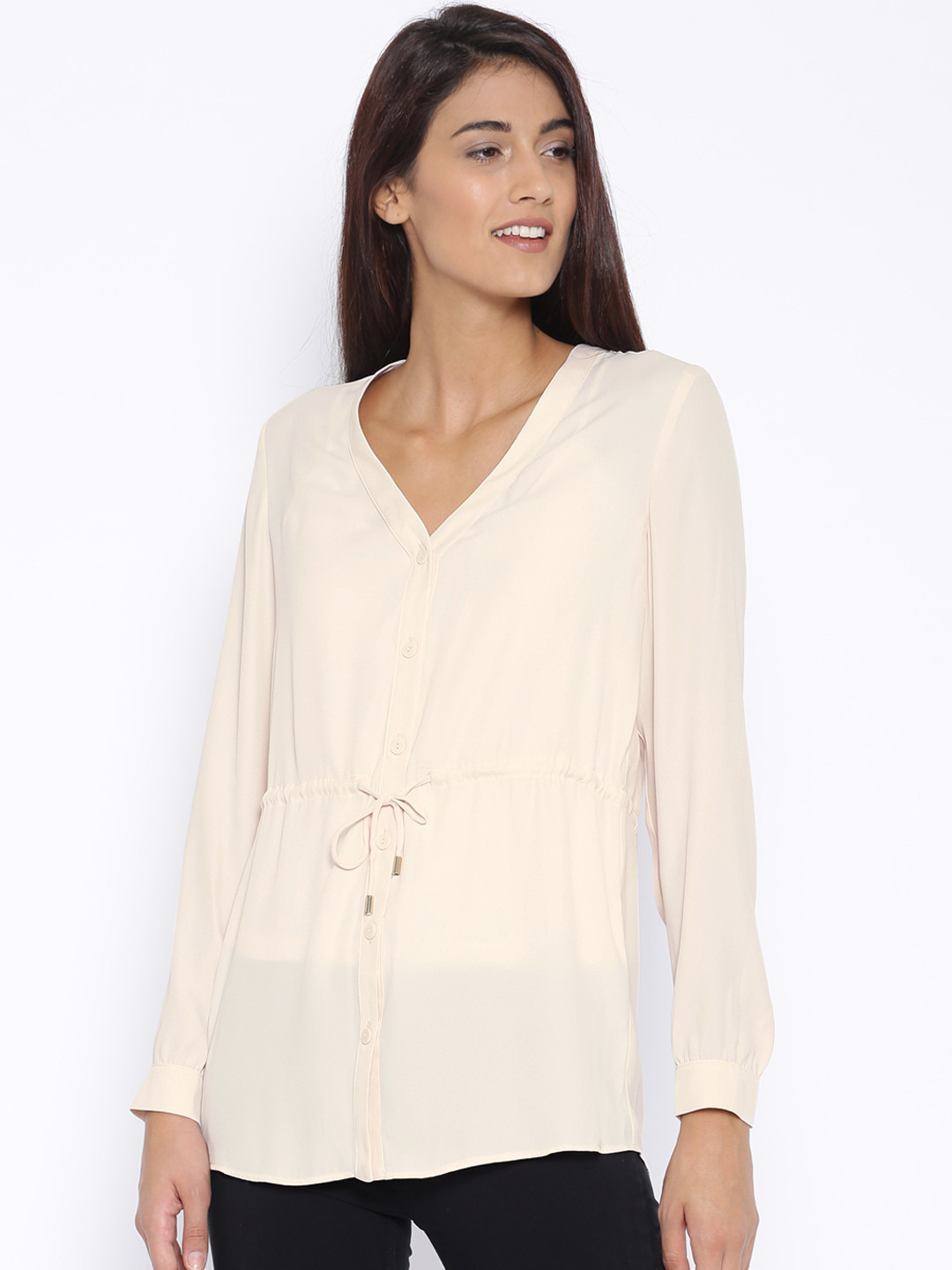 Buy MANGO Peach Coloured Polyester Tunic - Tunics for Women 1452198 ...