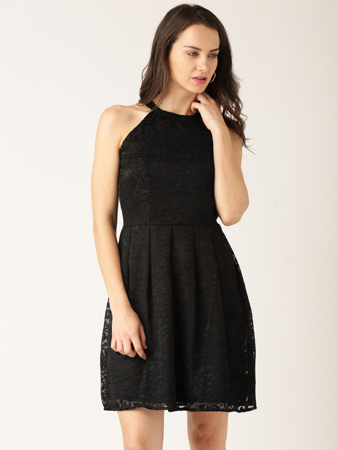 Buy DressBerry Women Black Fit & Flare Dress - Dresses for Women ...