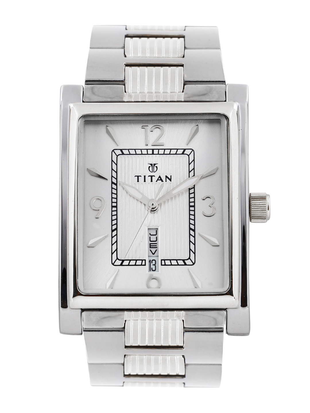 Buy Titan Men Silver Toned Dial Watch 90024SM01 - Watches for Men ...