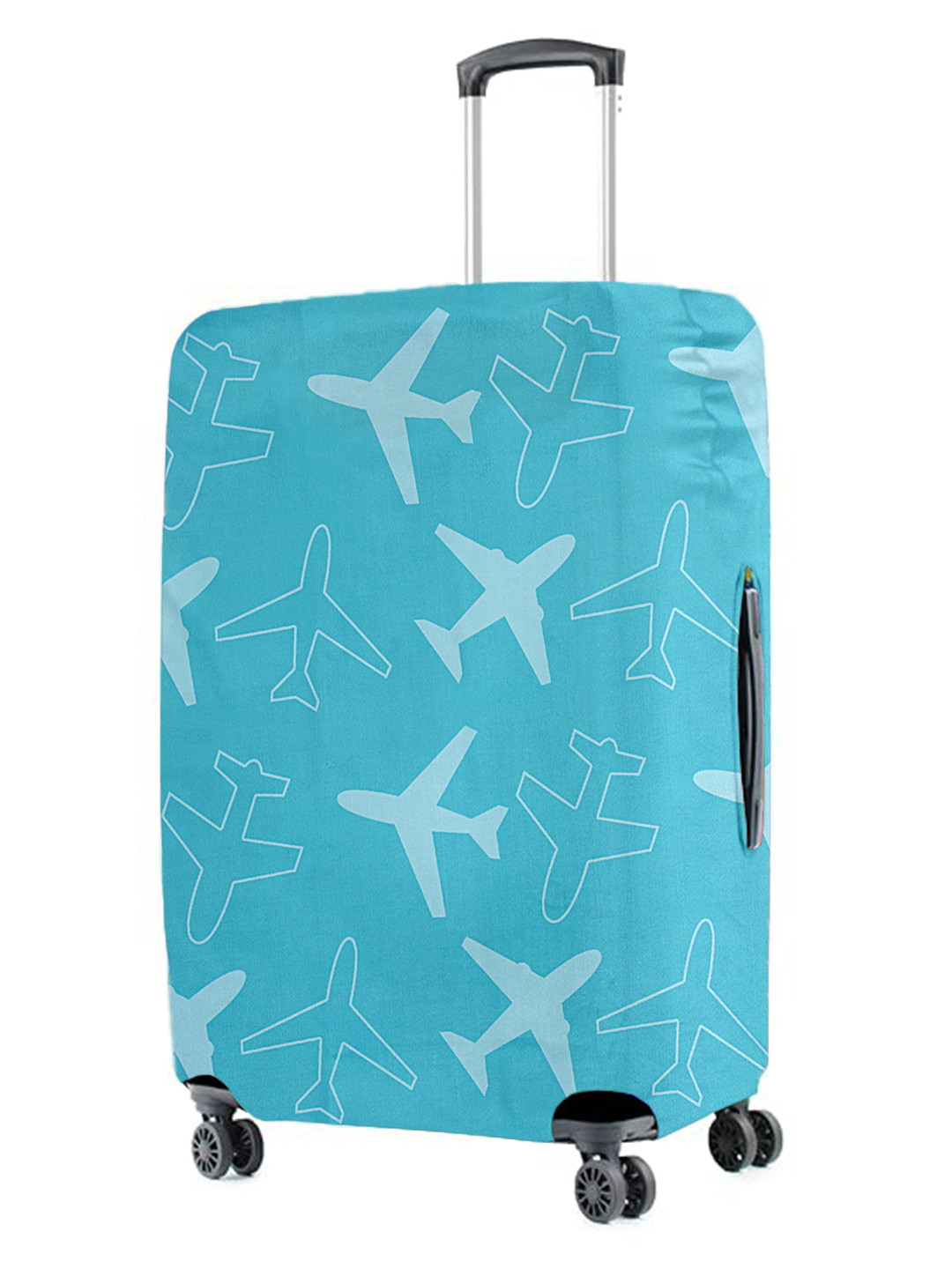Buy Cortina Blue Printed Protective Large Trolley Bag Cover - Travel ...