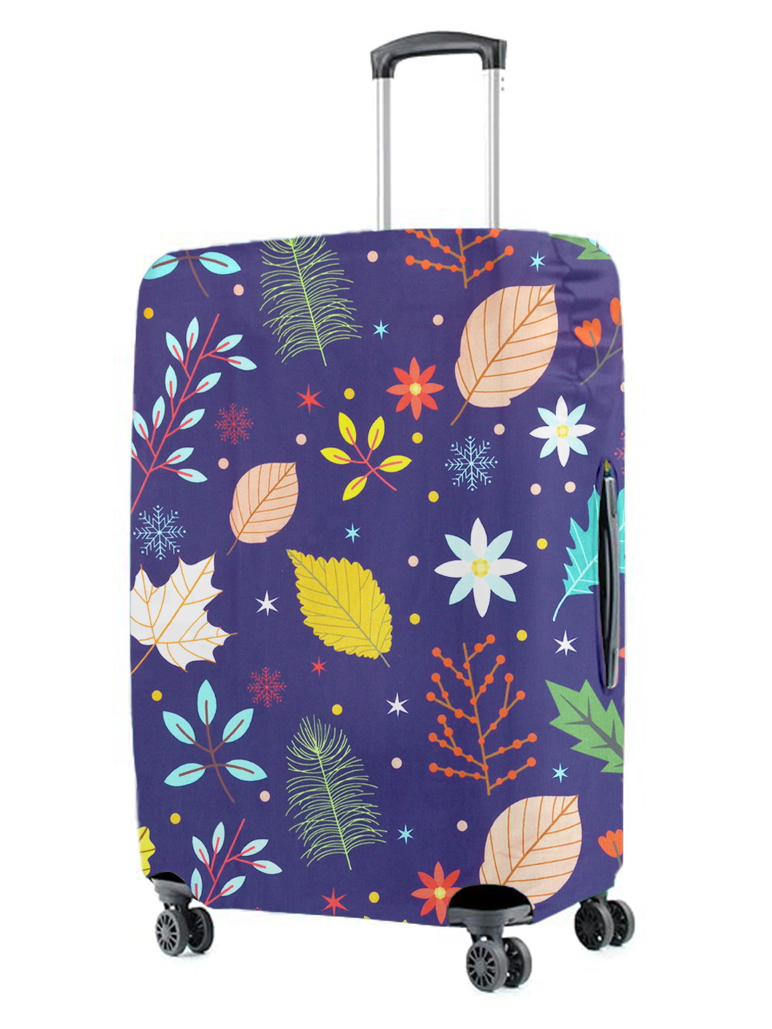 Buy Cortina Navy Blue Printed Protective Medium Trolley Bag Cover ...