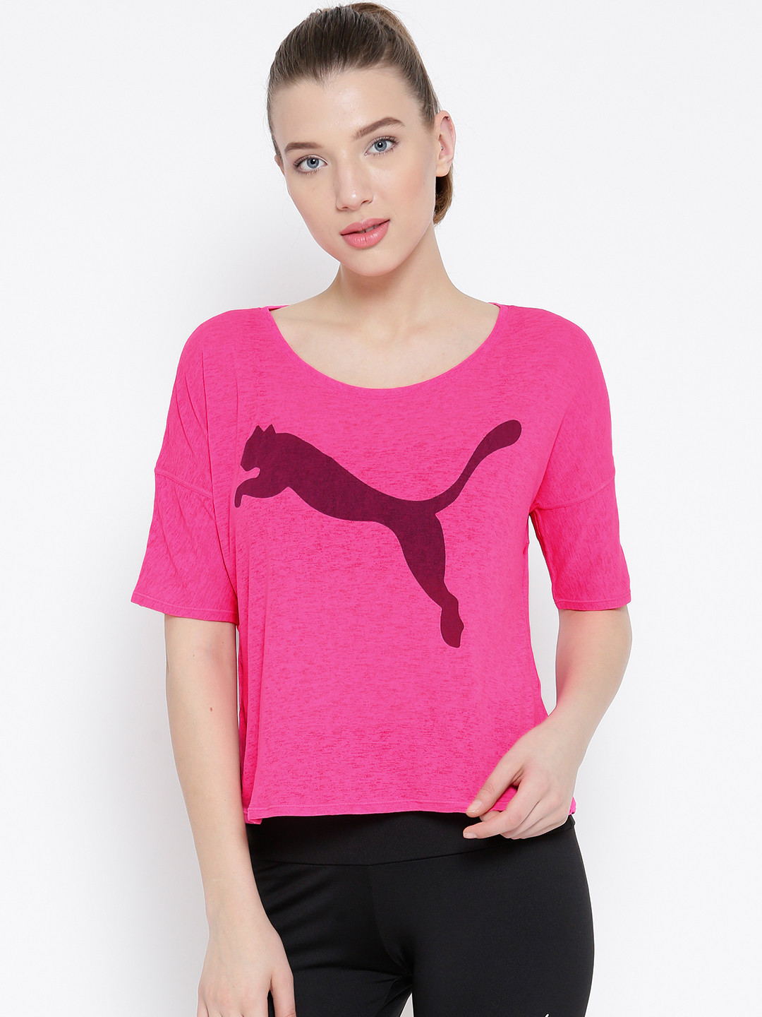 Buy Puma Women Pink Good Life Printed Top - Tops for Women 1454851 | Myntra