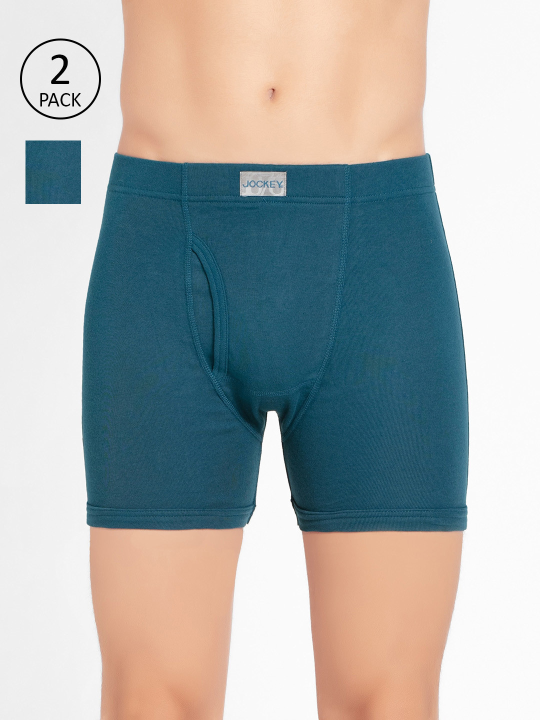 Buy Jockey Men Pack Of 2 Assorted Pure Cotton Boxer Style Briefs 8008 ...
