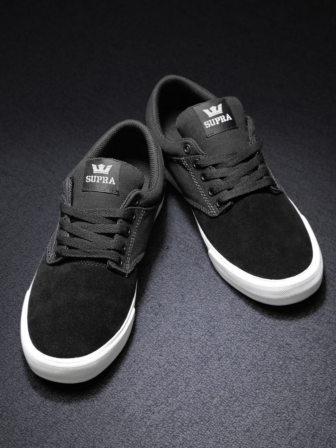 Buy Supra Men Black Solid Regular Sneakers - Casual Shoes for Men ...