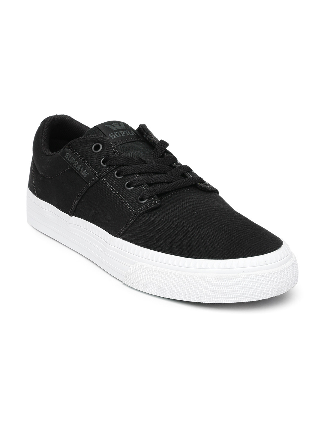 Buy Supra Men Black Solid Sneakers - Casual Shoes for Men 1460590 | Myntra