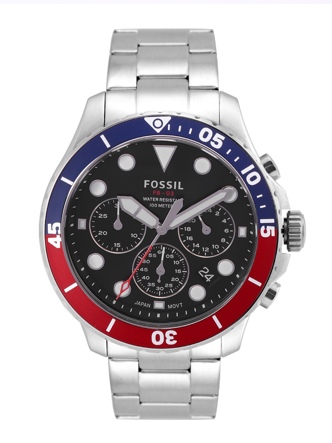 Buy Fossil Men Black Analogue FB 03 Chronograph Watch FS5767 - Watches ...