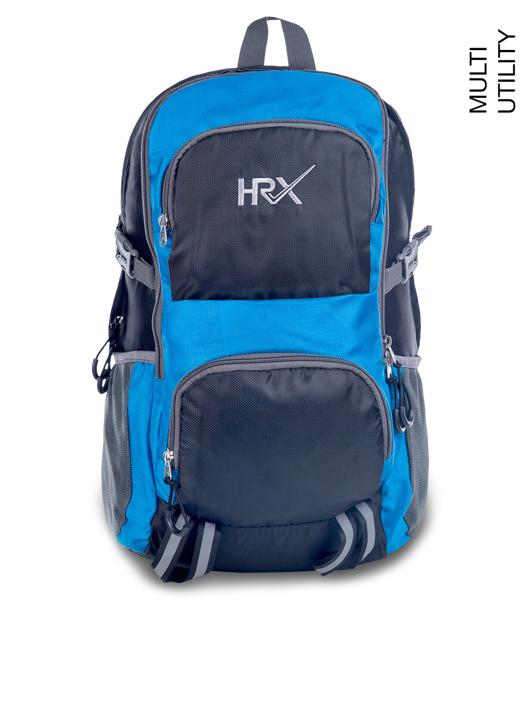 Buy HRX By Hrithik Roshan Men Black & Blue Backpack - Backpacks for Men ...