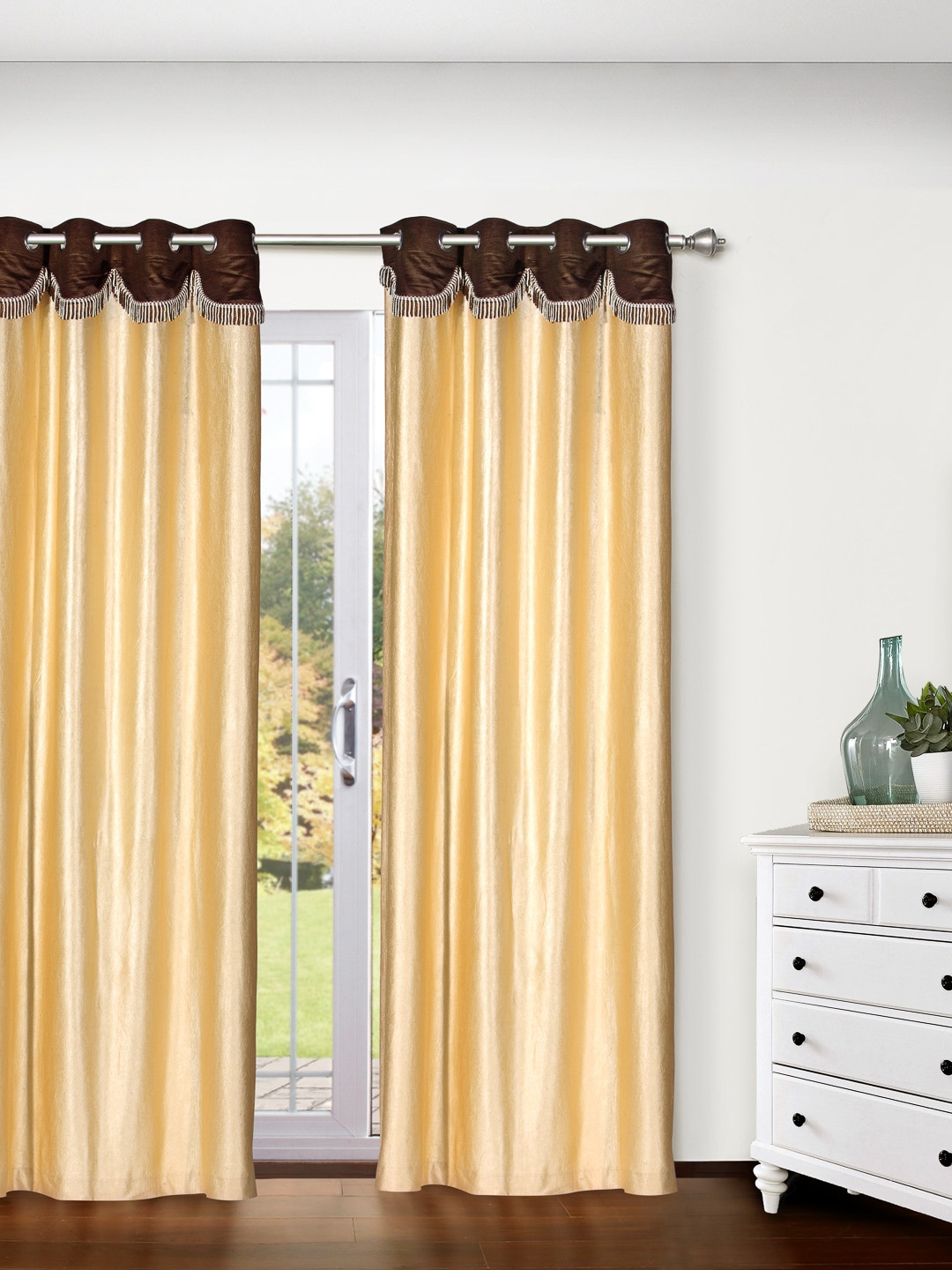 Buy Cortina Beige Single Long Door Curtain - Curtains And Sheers for ...