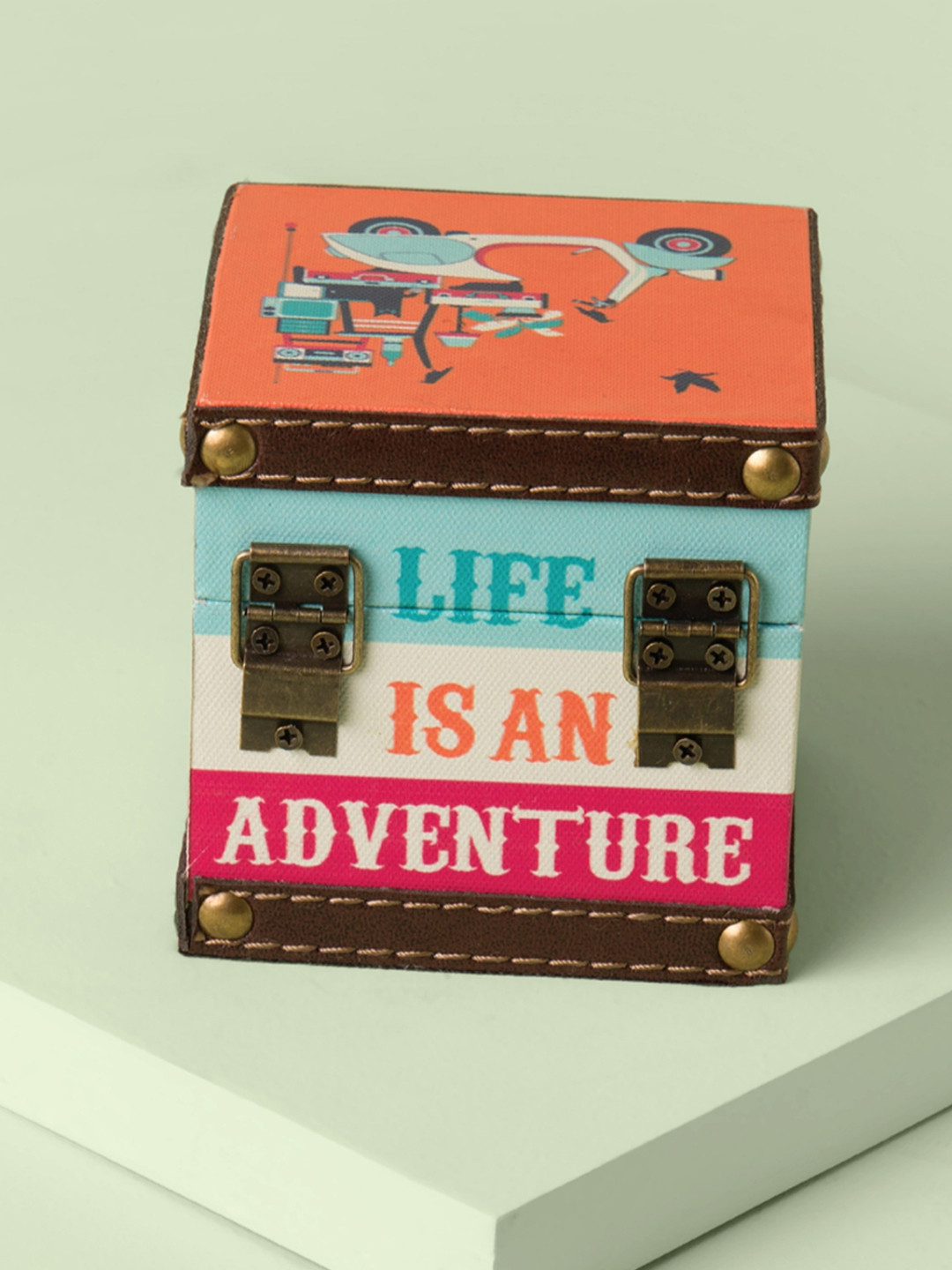 Buy Chumbak Multicoloured Life Is An Adventure Storage Box - Box for ...