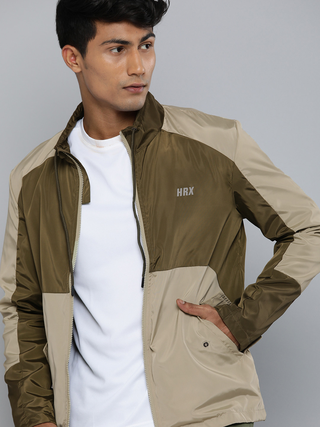 Buy HRX By Hrithik Roshan Outdoor Men Uniform Green Rapid Dry Jacket ...