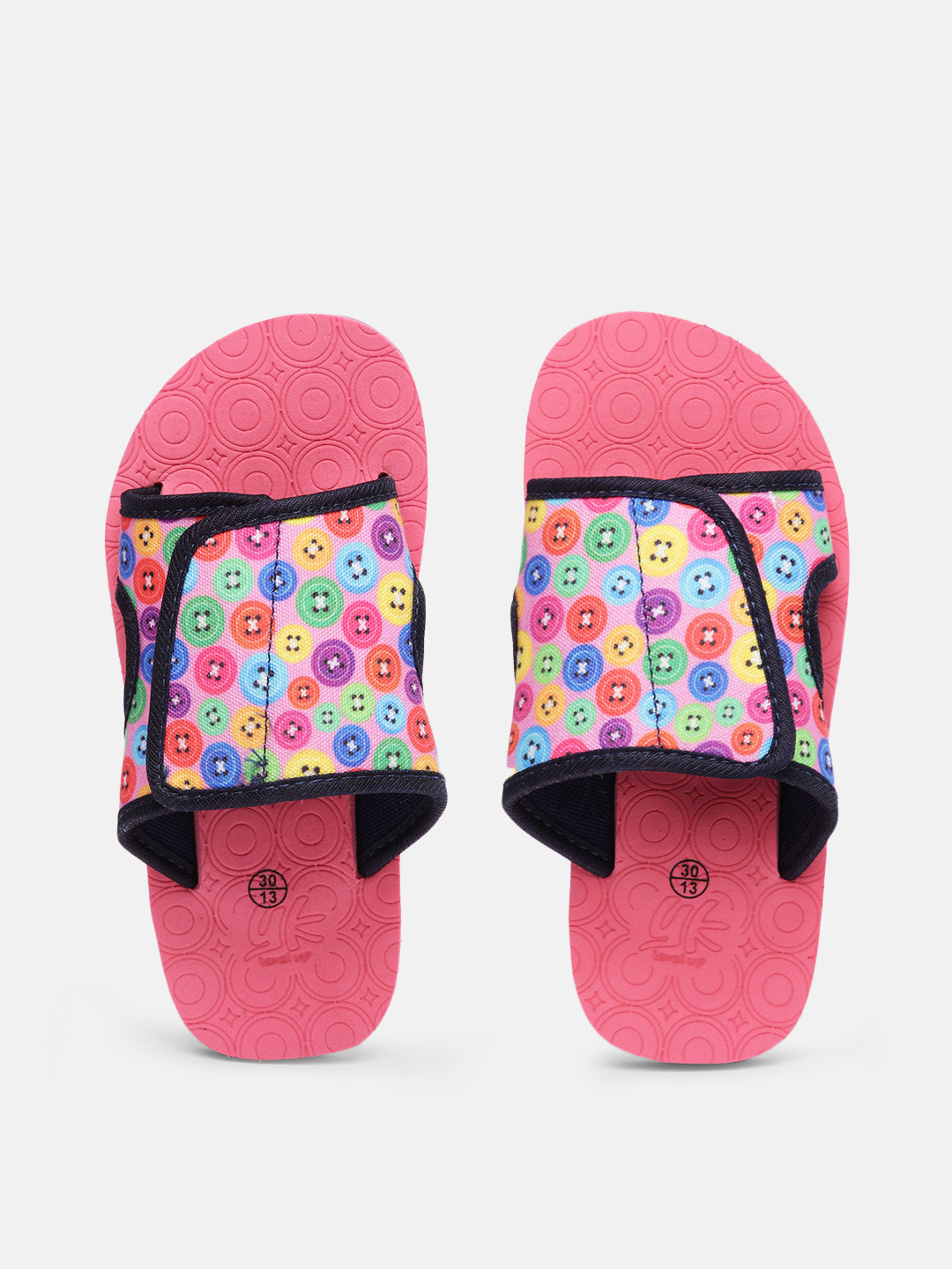 Buy YK Girls Pink Printed Sliders - Flip Flops for Girls 14651184 | Myntra
