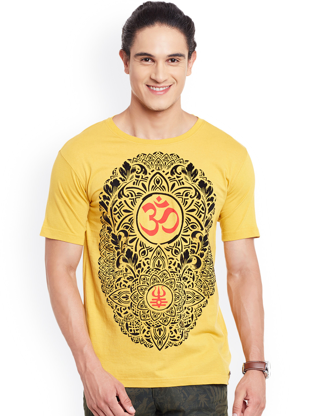 Buy PUNK Yellow Printed T Shirt - Tshirts for Men 1465724 | Myntra