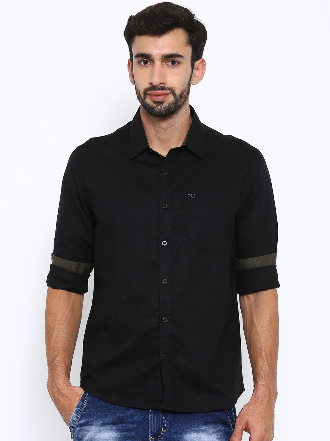 Buy Numero Uno Men Black Casual Shirt - Shirts for Men 1469301 | Myntra