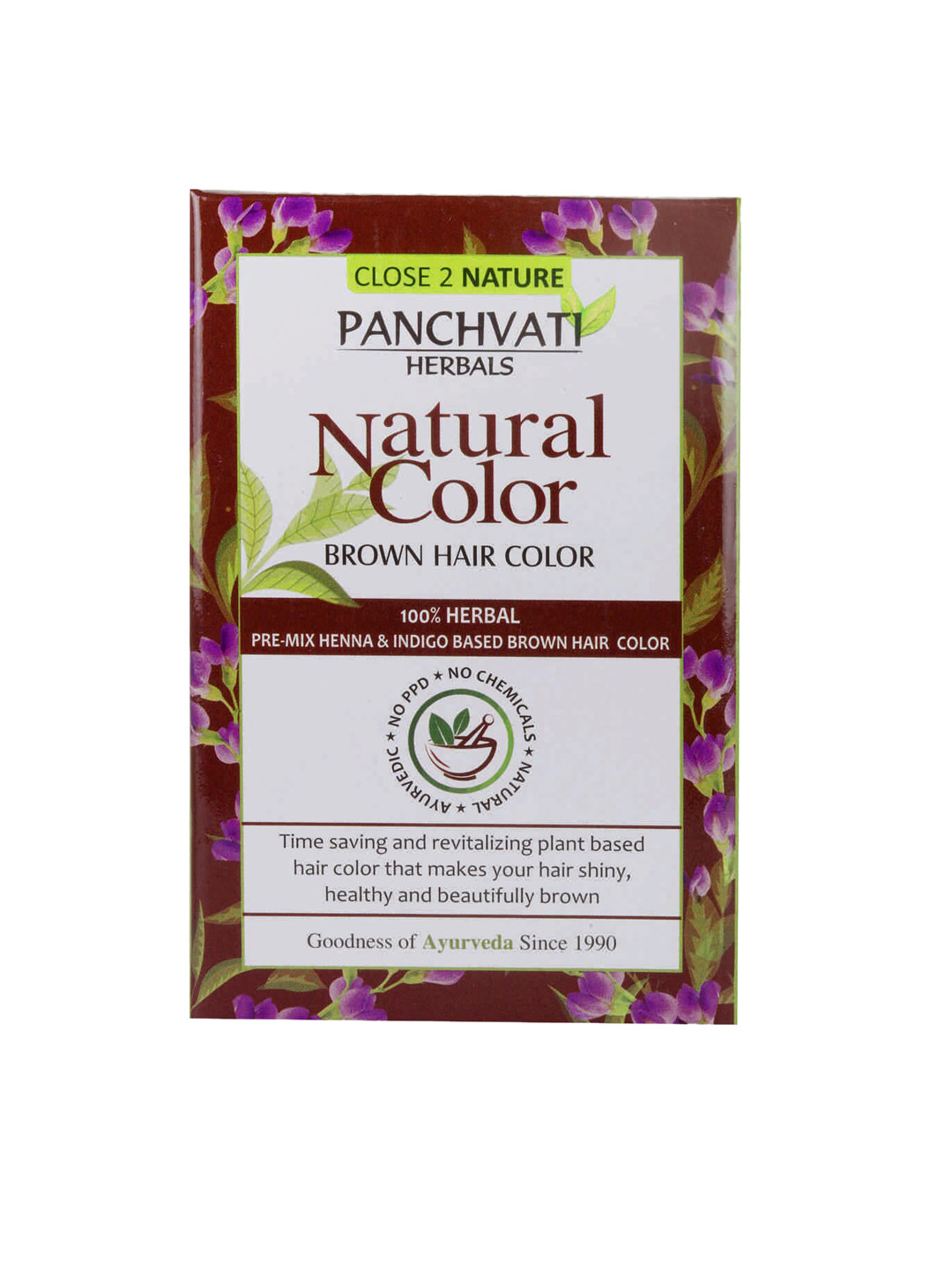 Buy Panchvati Herbals Ayurvedic Natural Hair Colour Brown 200gm - Hair ...