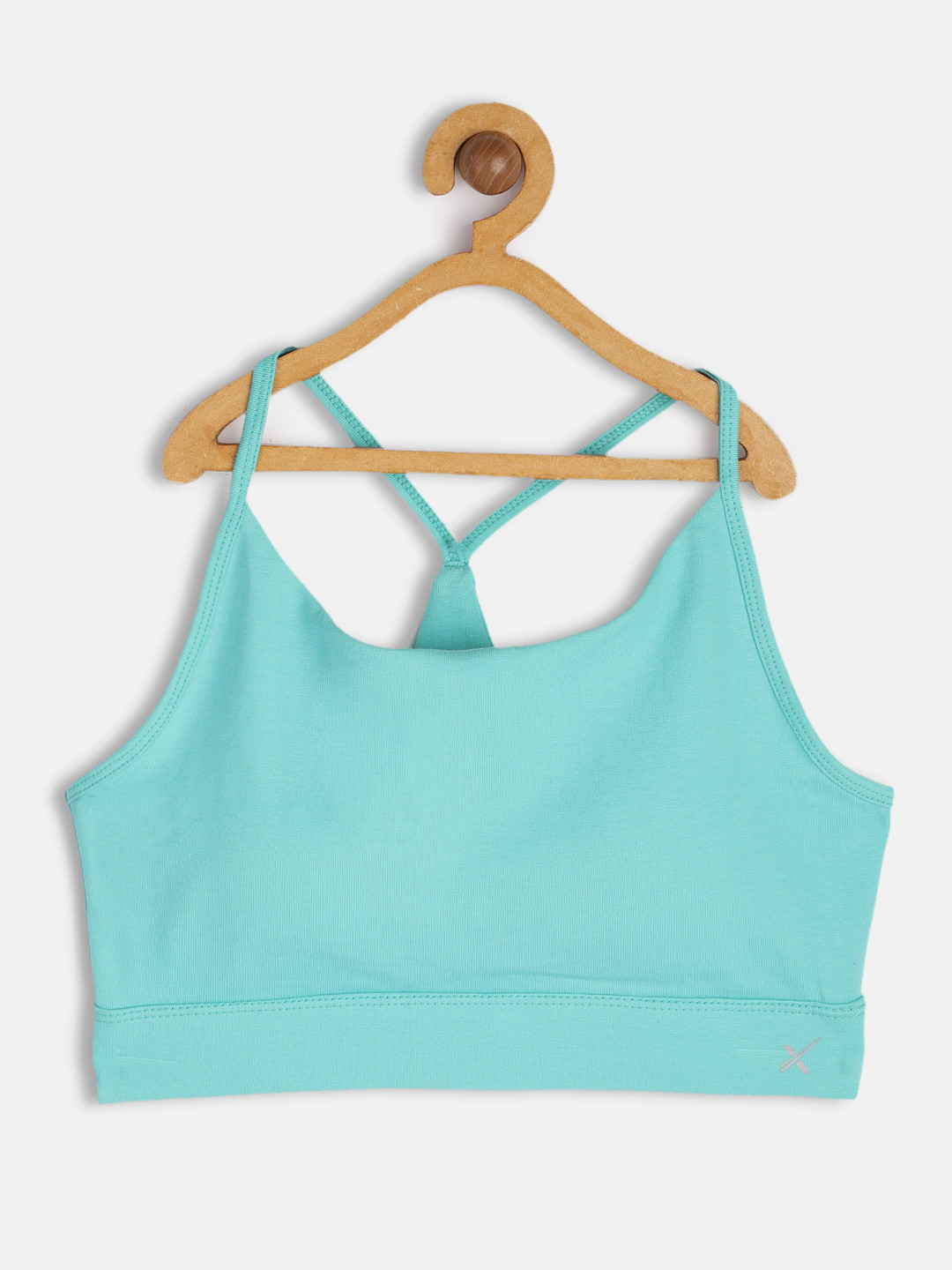 Buy HRX By Hrithik Roshan U 17 Active Girls Aqua Lycra Solid Sports Bra ...