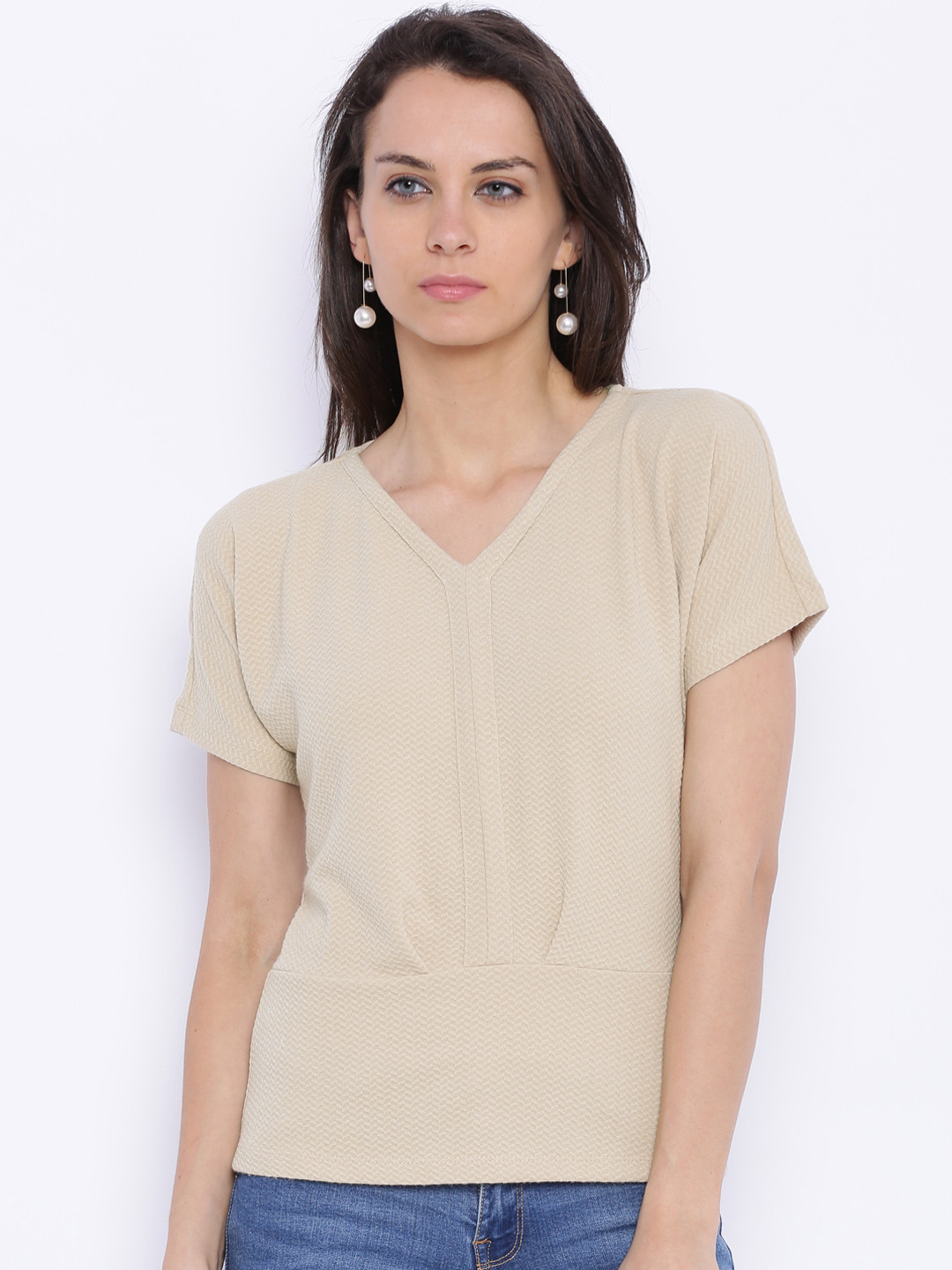 Buy 109F Women Beige Top - Tops for Women 1471851 | Myntra