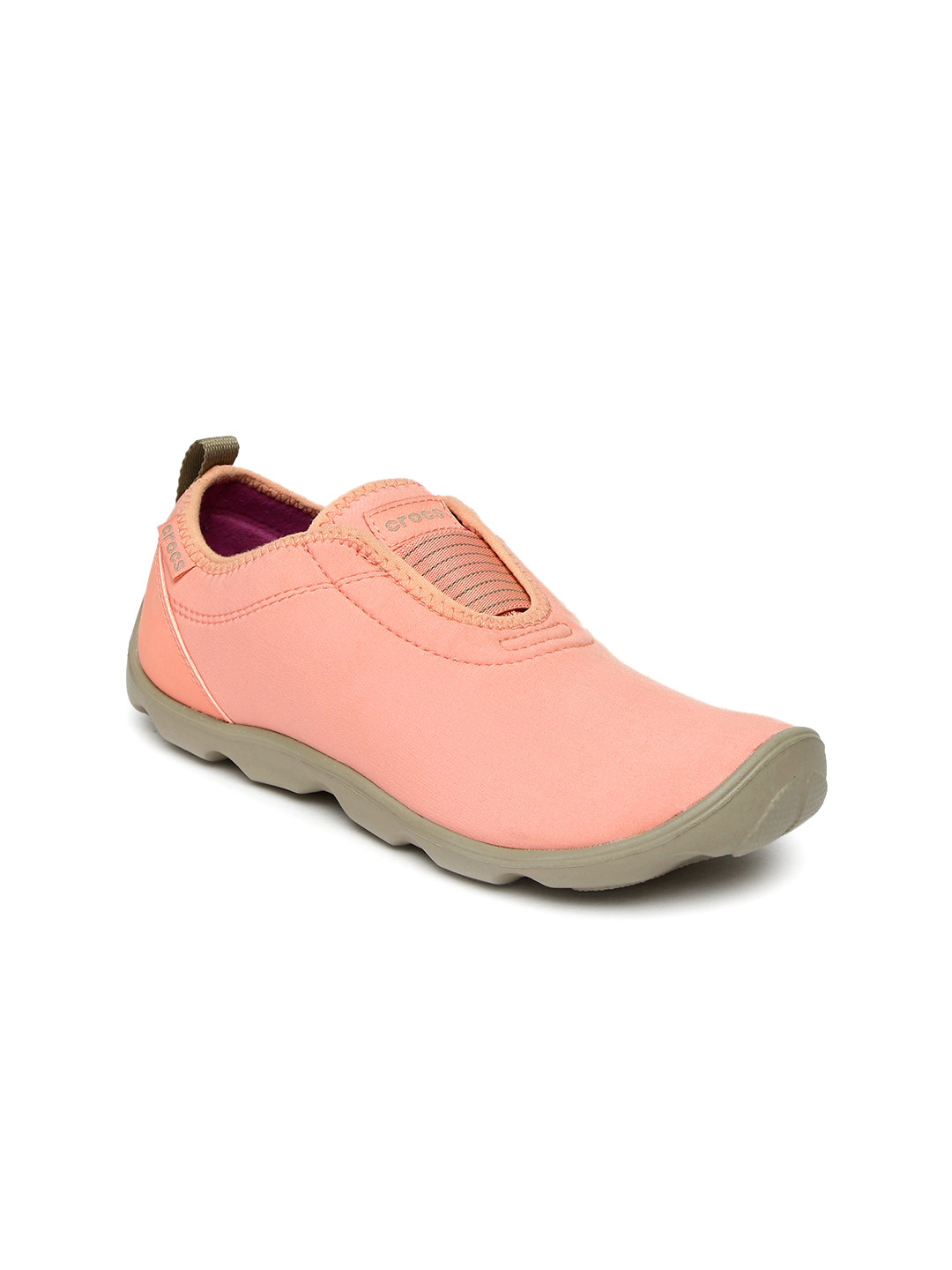 Buy Crocs Women Peach Coloured Slip On Sneakers - Casual Shoes for ...