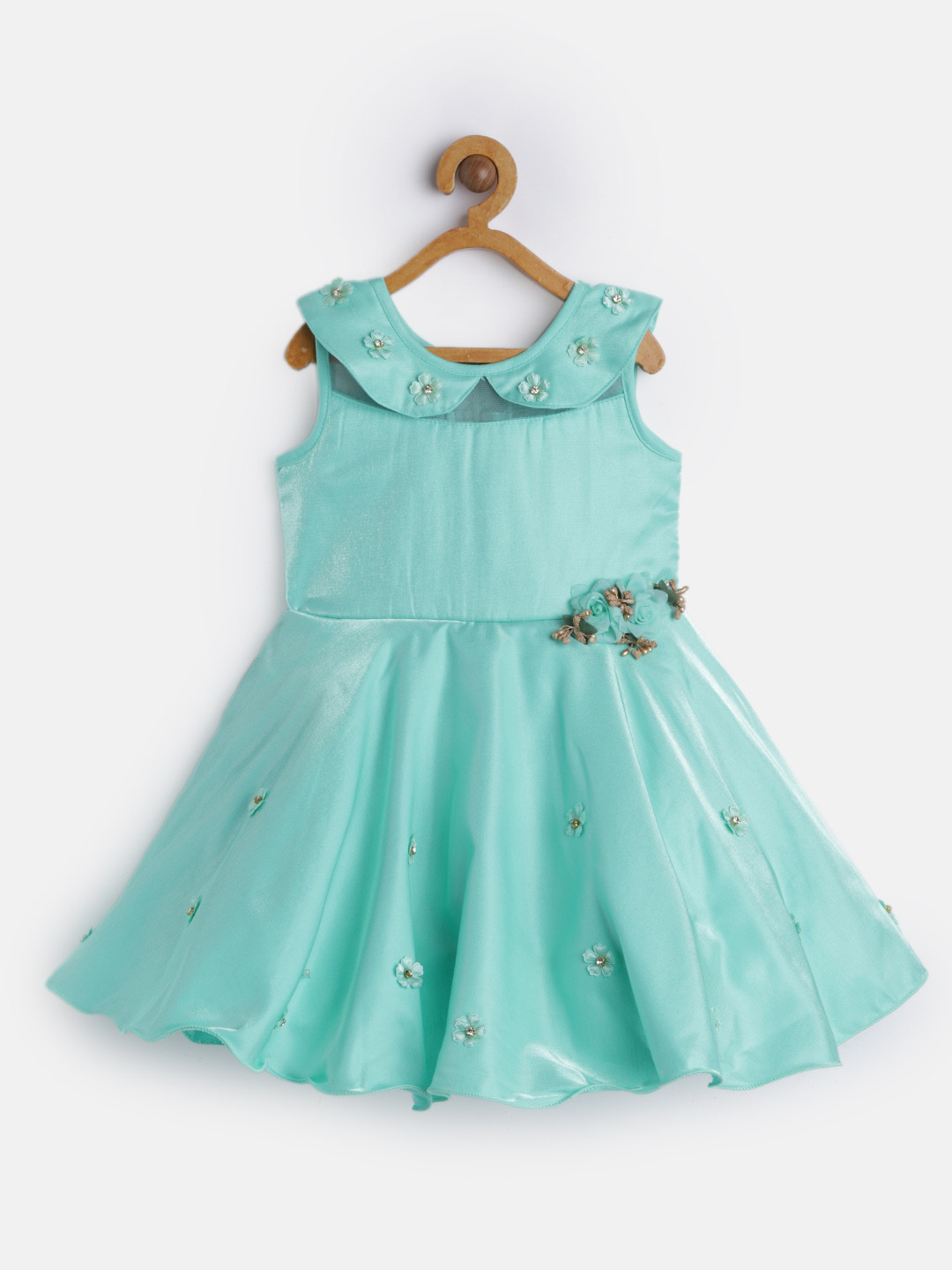 Buy Enfance Green Net Dress - Dresses for Girls 14746594 | Myntra