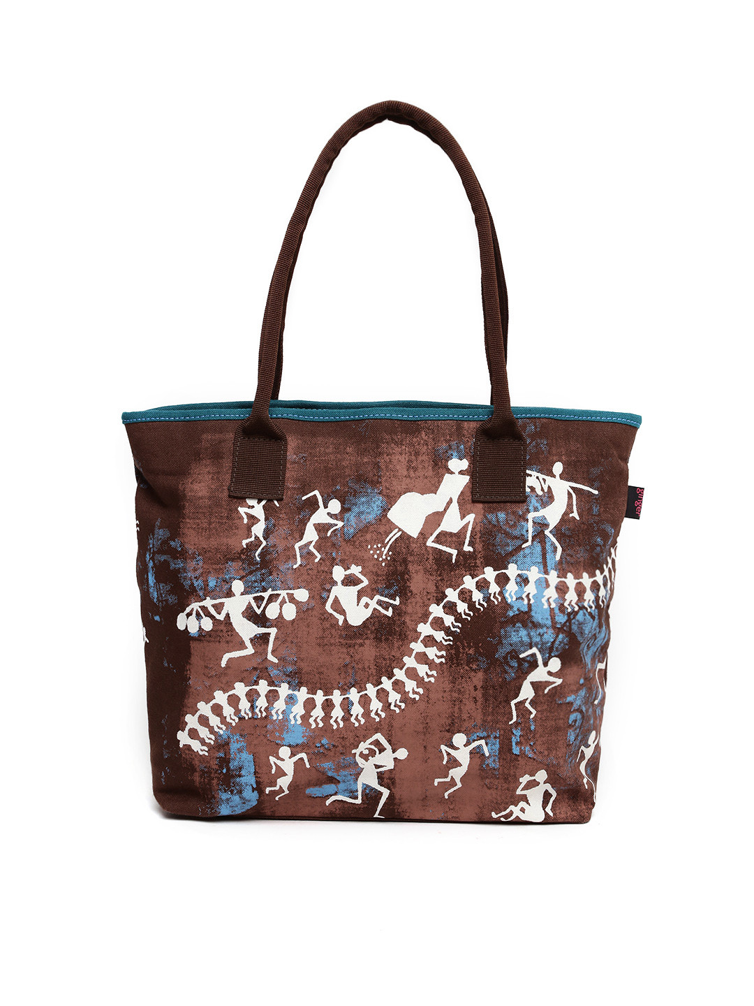 Buy Ginger By Lifestyle Brown Printed Tote Bag - Handbags for Women ...