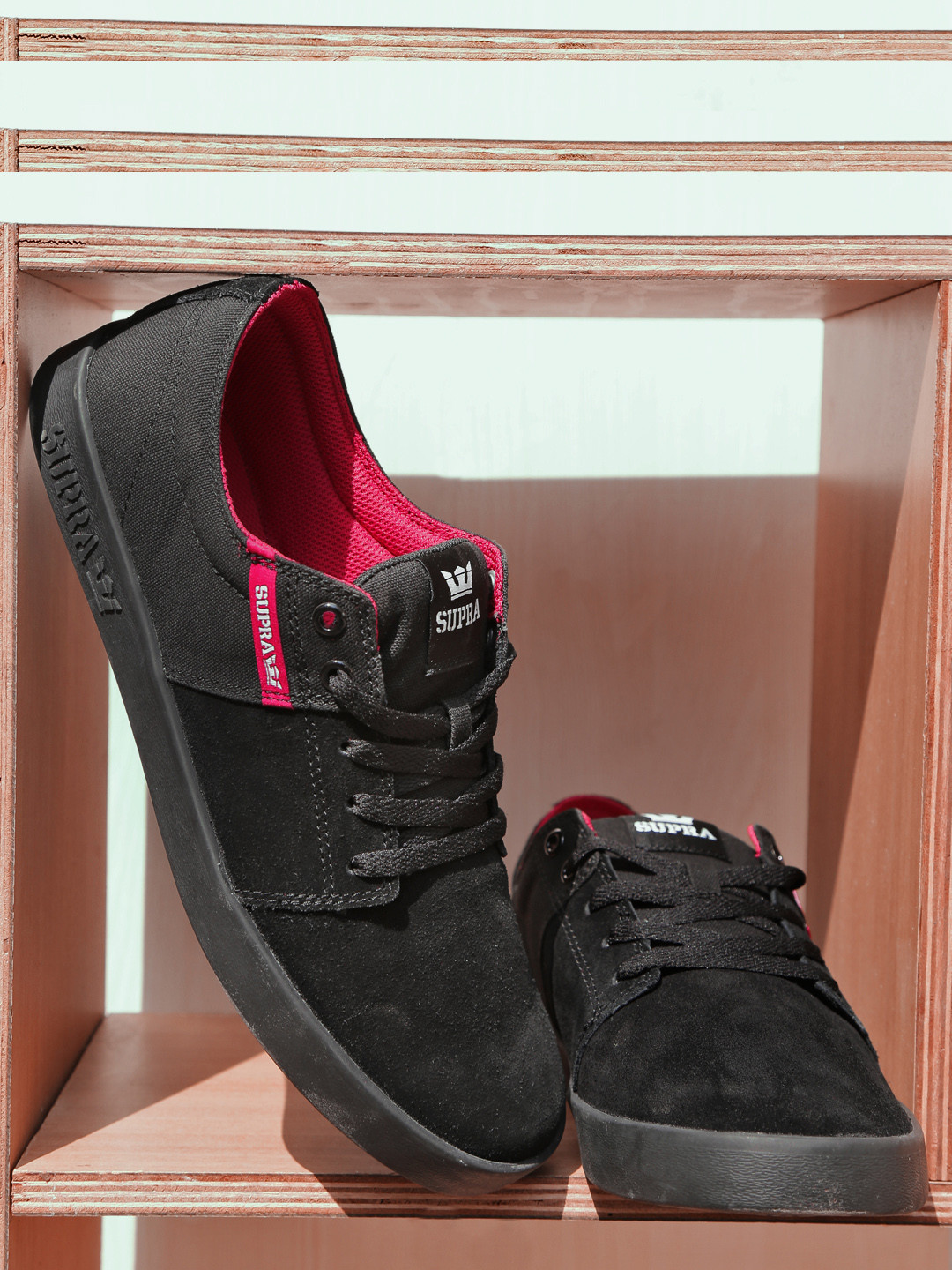 Buy Supra Men Black Solid Skate Shoes - Casual Shoes for Men 1475357 ...