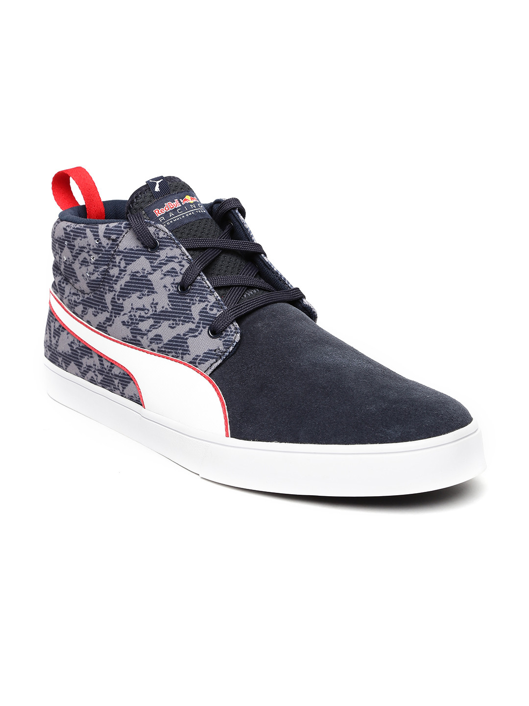 Buy PUMA Motorsport Men Navy RBR Desert Boot Vulc SBE Printed Mid Top ...