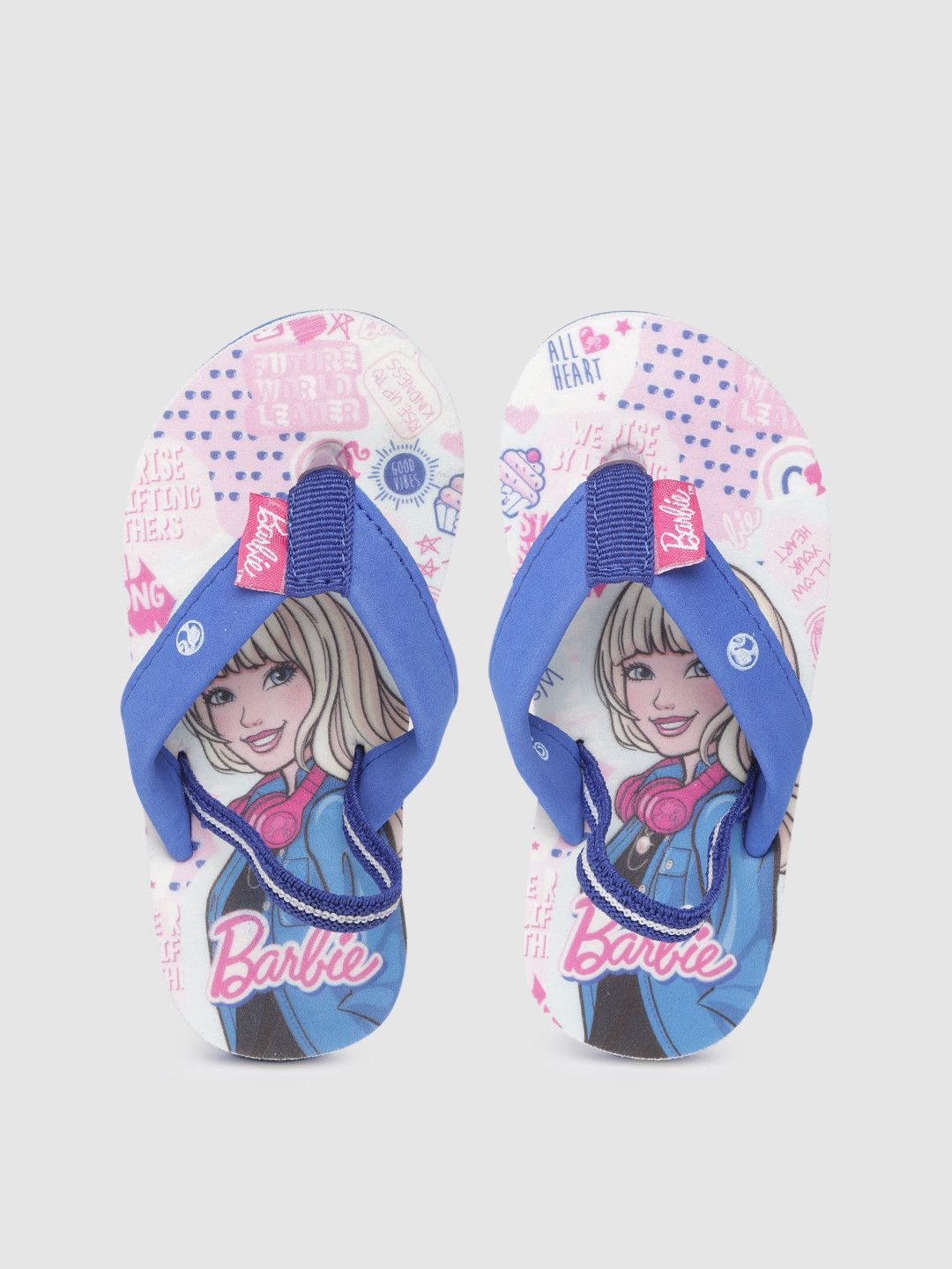 Buy Toothless Girls Blue Barbie Printed Rubber Flip Flops - Flip Flops ...