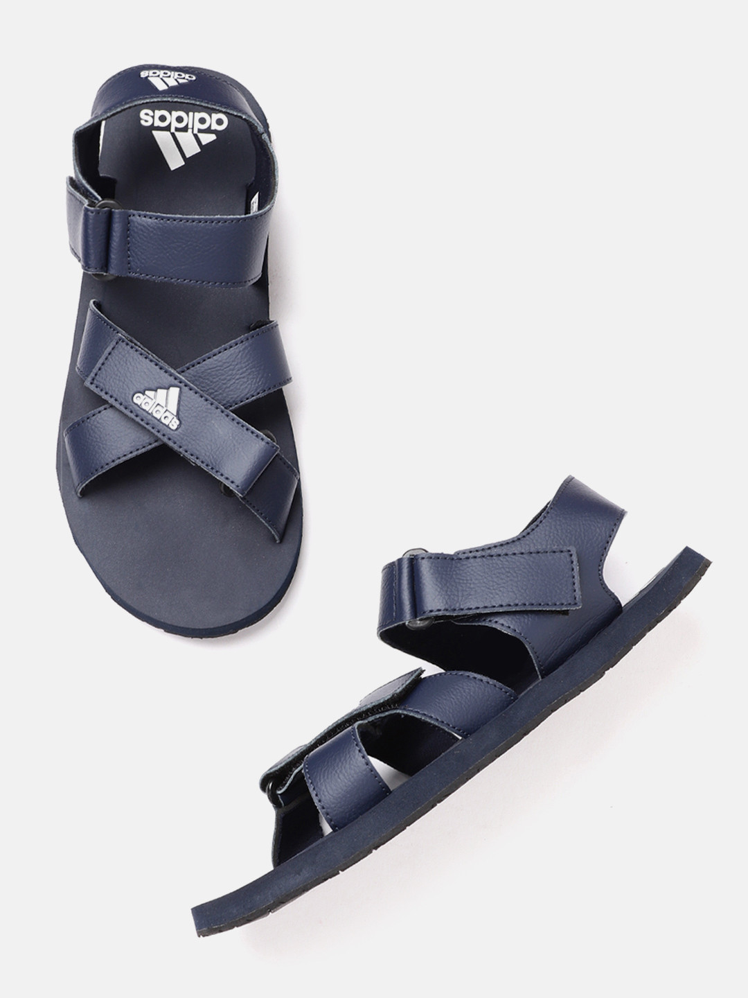 Buy ADIDAS Men Navy Blue Solid Hengat Sports Sandals - Sandals for Men ...