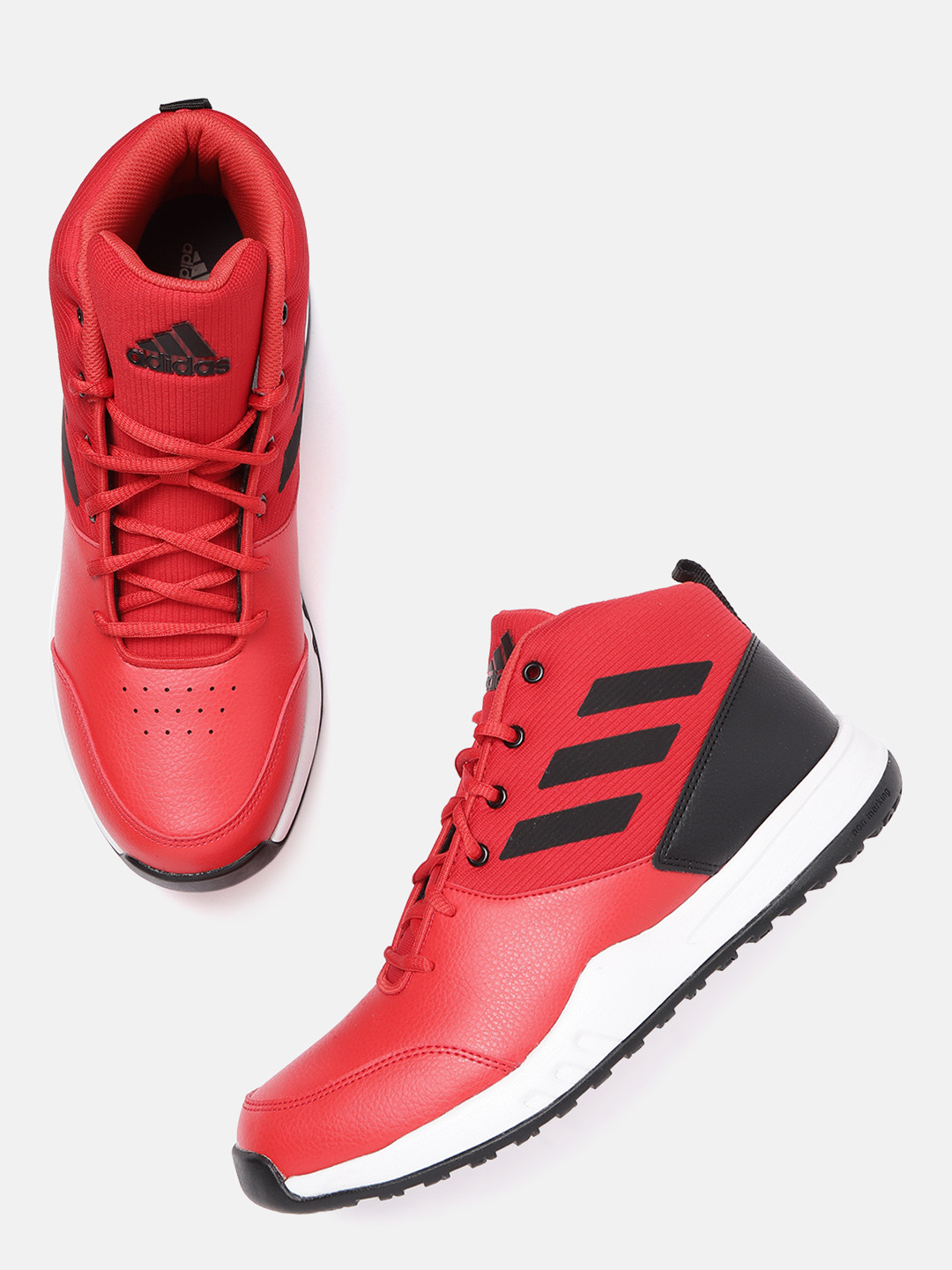 Buy ADIDAS Men Red & Black Perforated Court Rage Running Shoes - Sports ...
