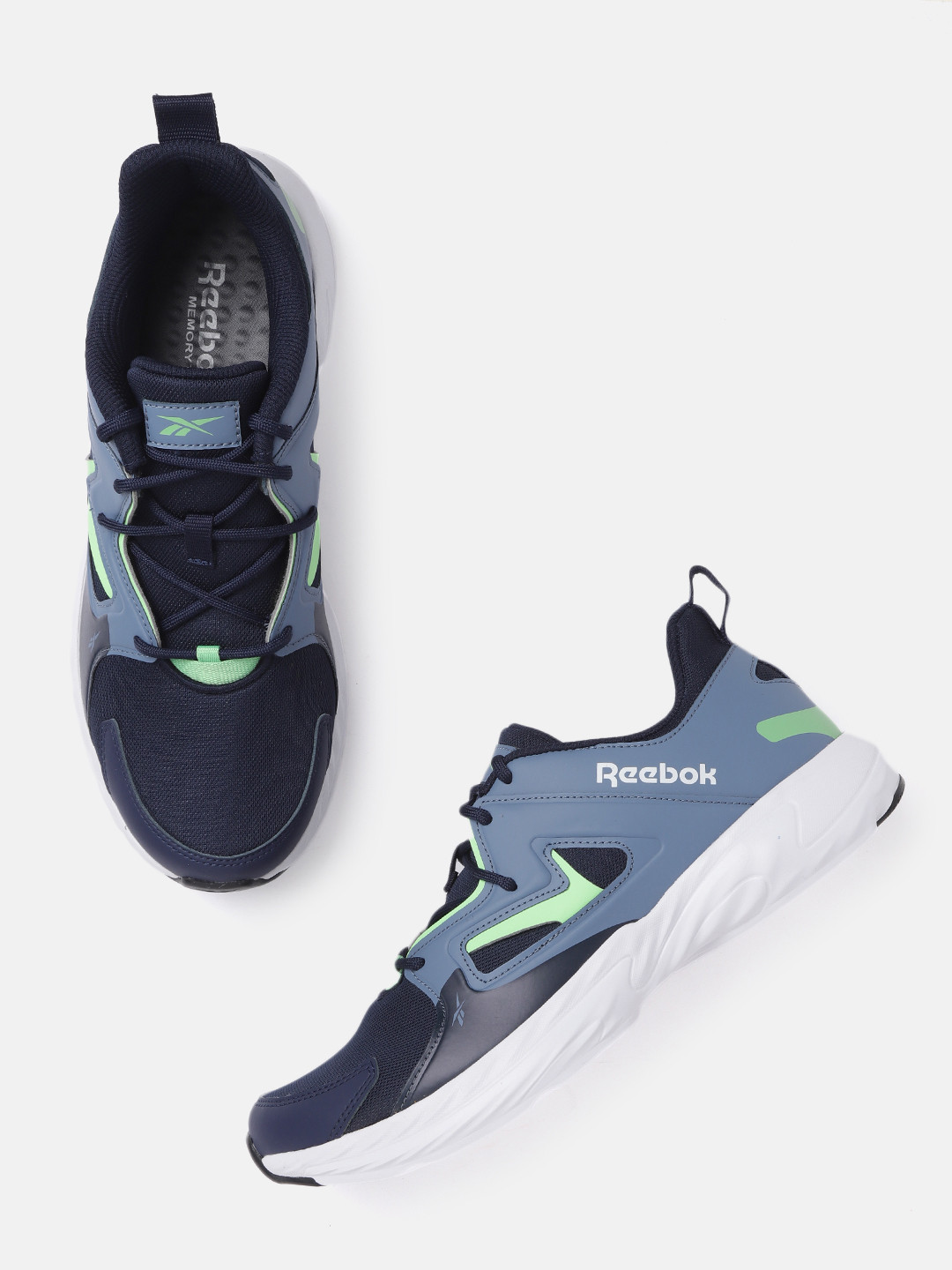 Buy Reebok Men Navy Blue Textured Navigation Point Running Shoes ...