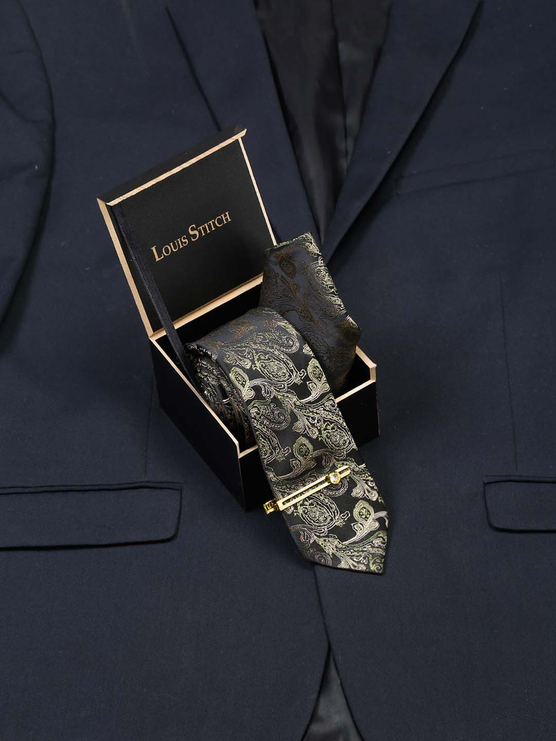 Buy LOUIS STITCH Men Silk Necktie Accessory Gift Set - Ties for Men ...