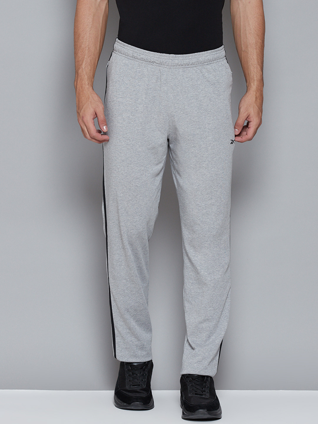 Buy Reebok Men Grey Melange Solid R TENSILE Training Track Pants ...