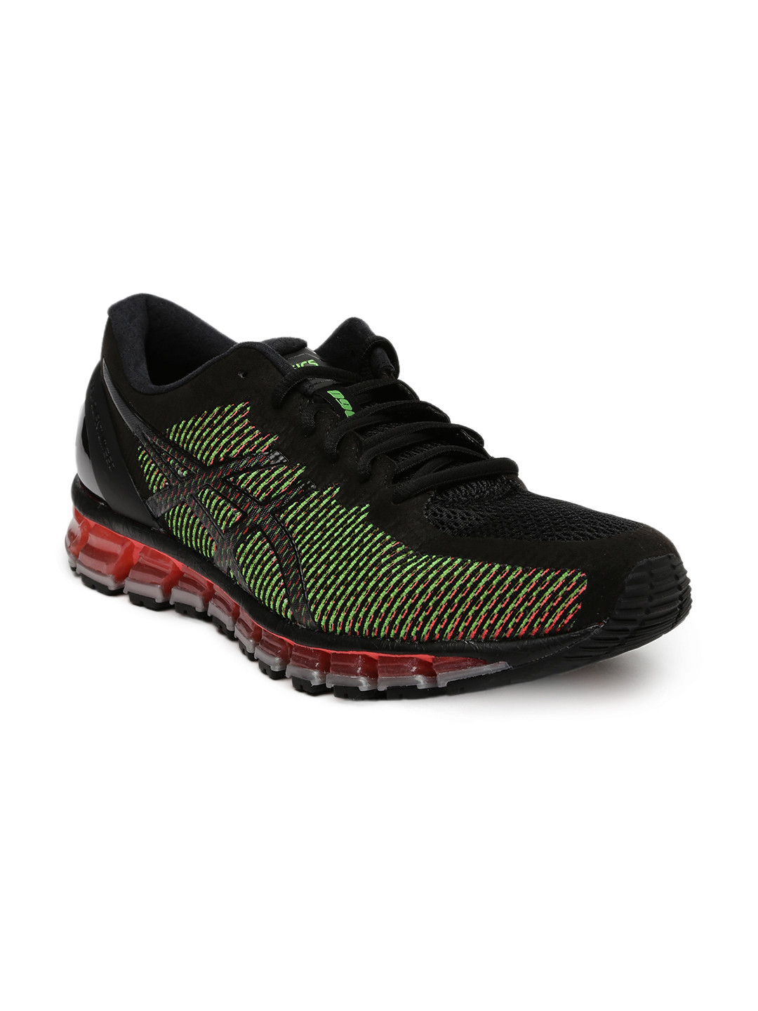 Buy ASICS Men Black & Neon Pink Gel Quantum 360 2 Running Shoes ...