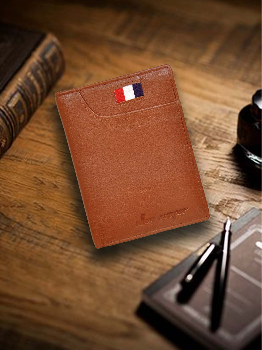 Buy Allen Cooper Textured Leather Two Fold Wallet - Wallets for Men ...