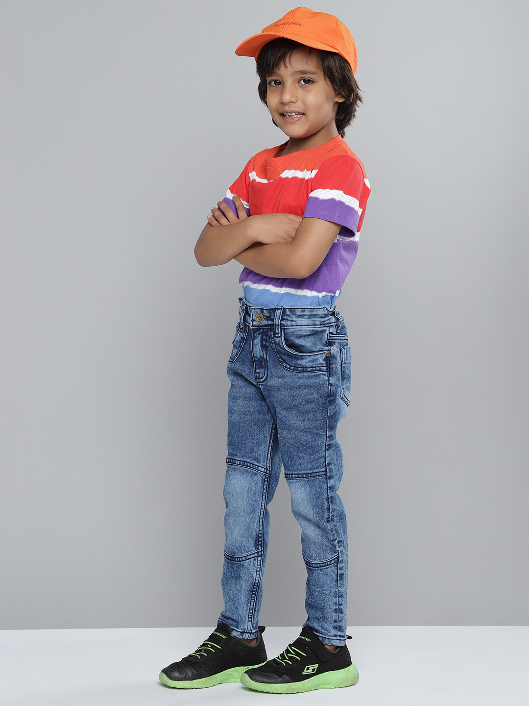 Buy YK Boys Blue Light Fade Clean Look Stretchable Jeans - Jeans for ...