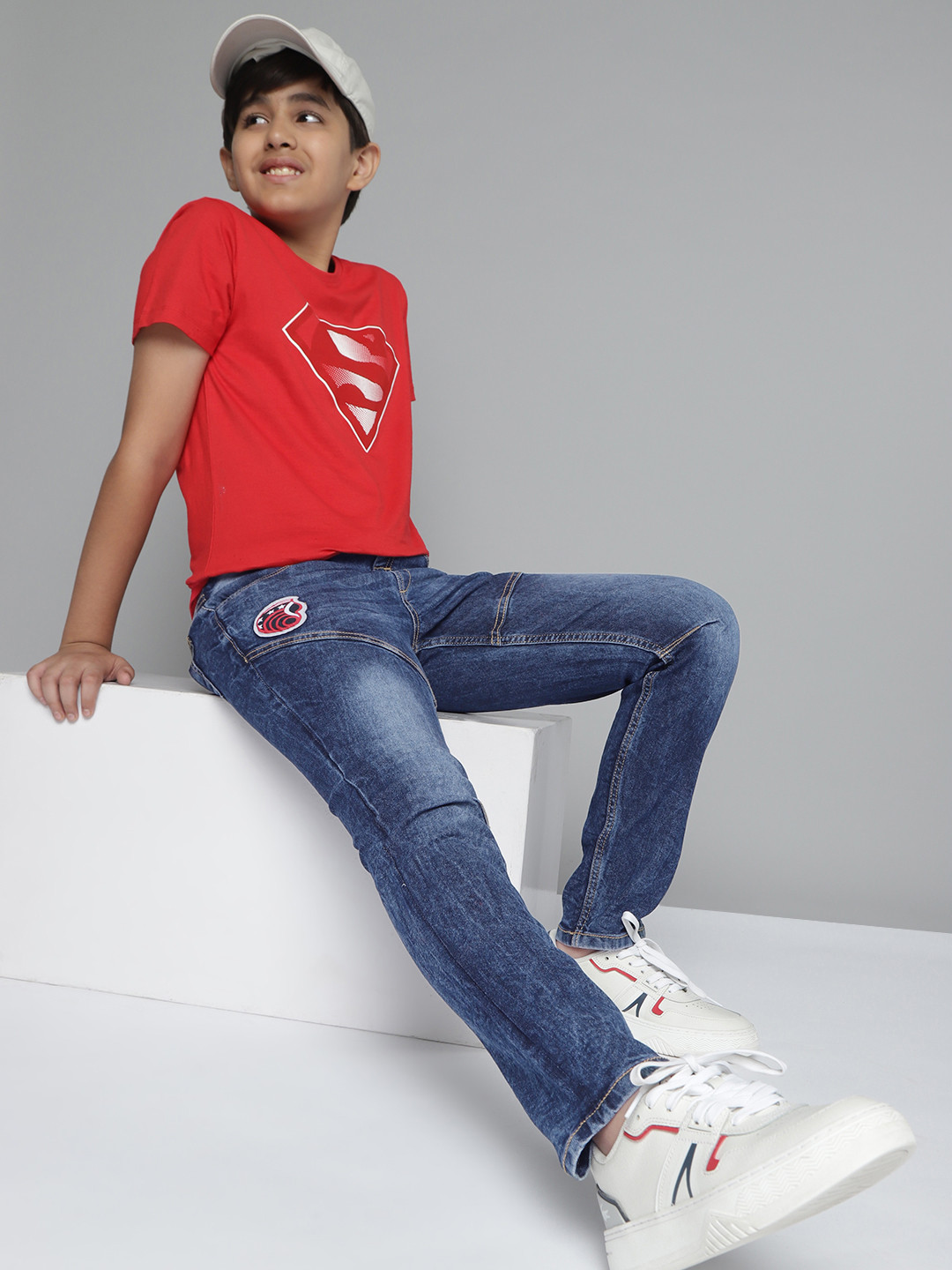 Buy YK Boys Blue Light Fade Applique Stretchable Jeans - Jeans for Boys ...