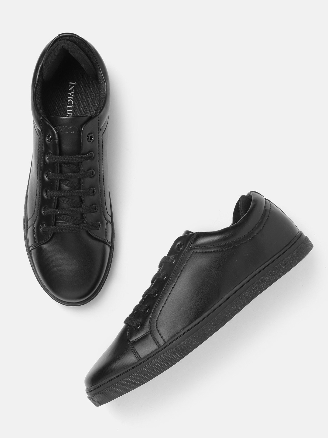 Buy INVICTUS Men Black Solid Sneakers - Casual Shoes for Men 14804646 ...