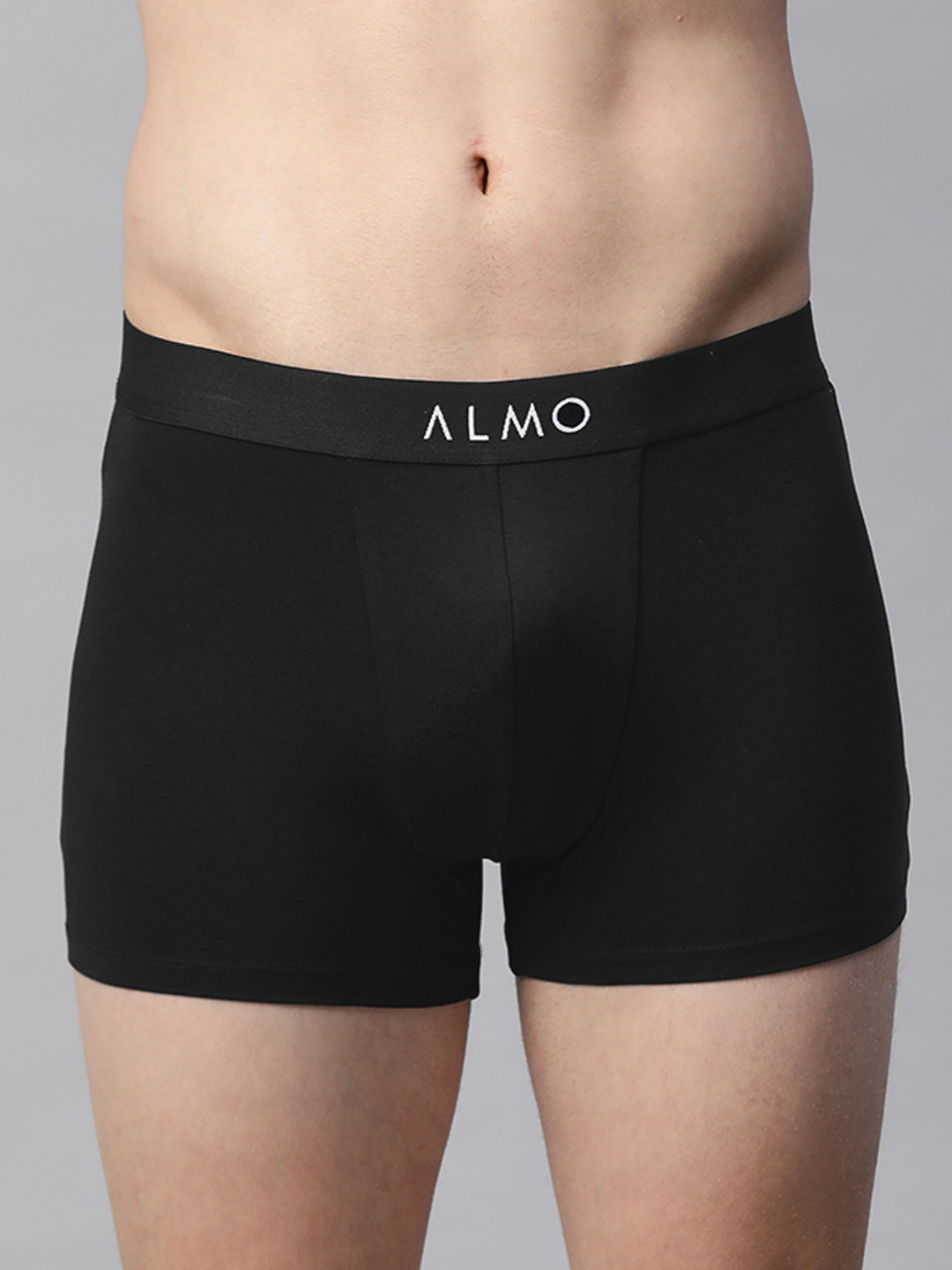 Buy Almo Wear Men Black Solid Slim Fit Anti Microbial Organic Cotton ...