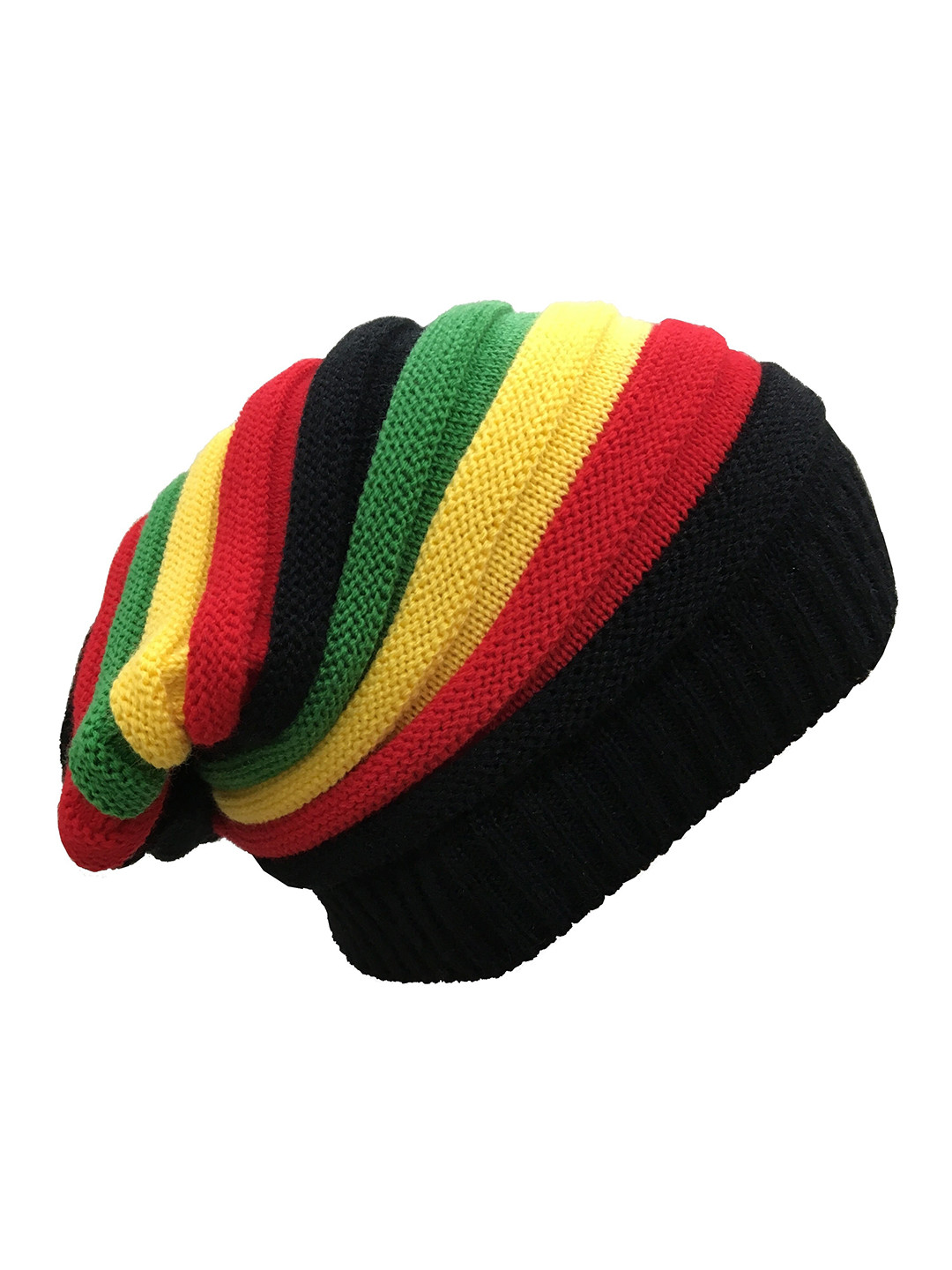 Buy Gajraj Unisex Yellow & Red Self Striped Beanie Cap - Caps for ...