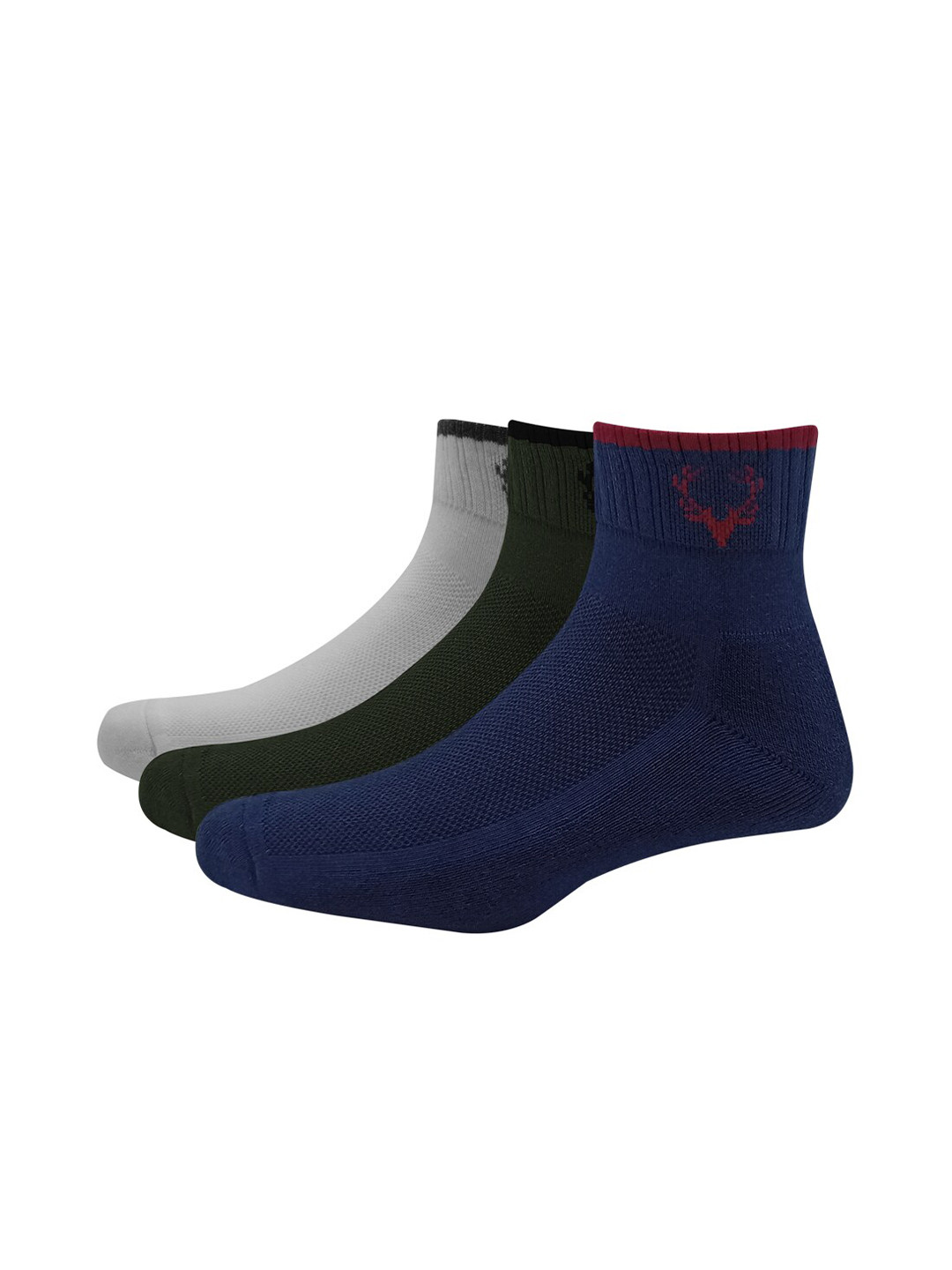 Buy Allen Solly Men Pack Of 3 Solid Above Ankle Length Socks - Socks ...