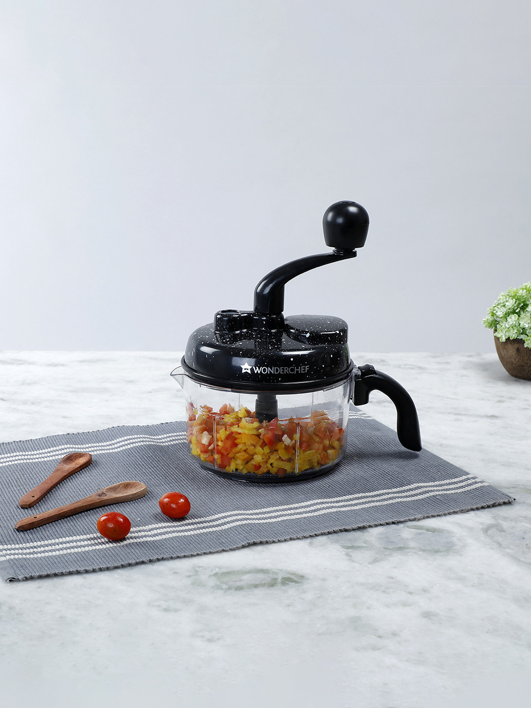 Buy Wonderchef Black Turbo Dual Speed Food Processor - Chopper for ...