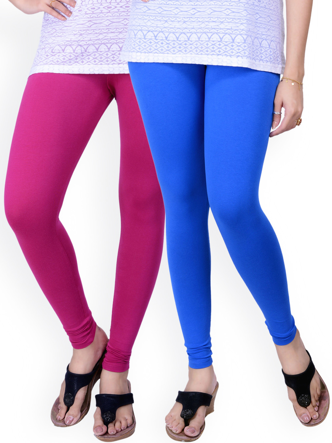 Buy LYRA Pack Of 2 Ankle Length Leggings - Leggings for Women 1482308 ...