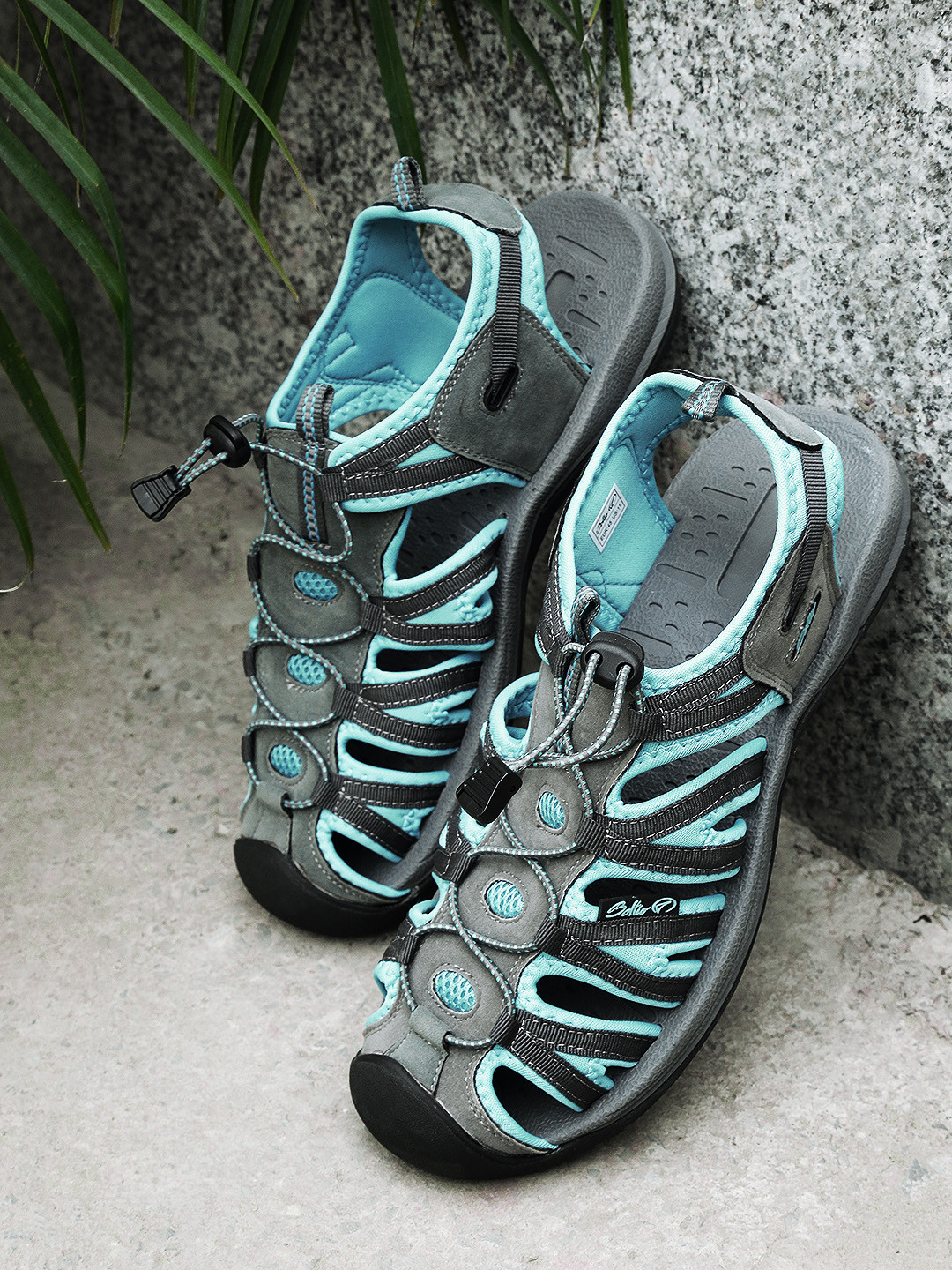 Buy Boltio Men Grey & Blue Sports Sandals - Sandals for Men 1482576 ...