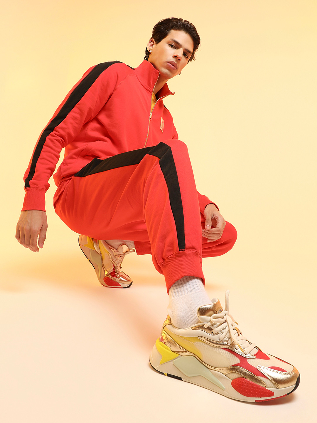 Buy PUMA X HARIBO Unisex Cream Coloured & Red RS X Colourblocked ...