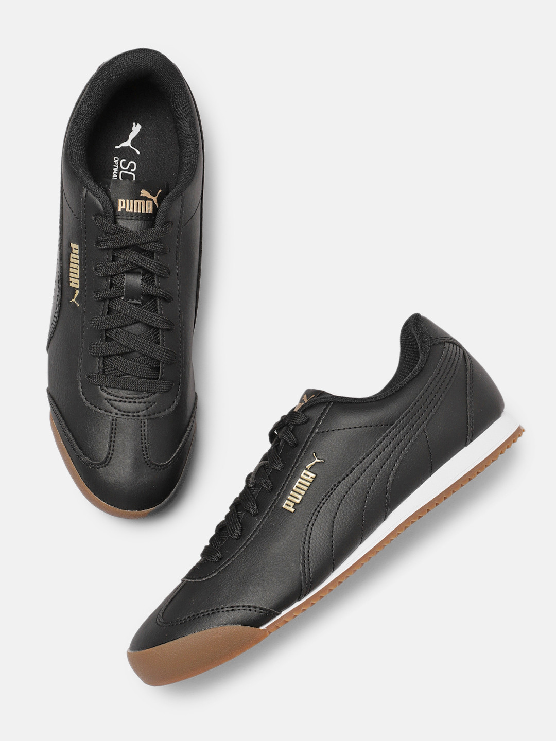 Buy Puma Unisex Black Solid Turino FSL Trainers - Casual Shoes for ...