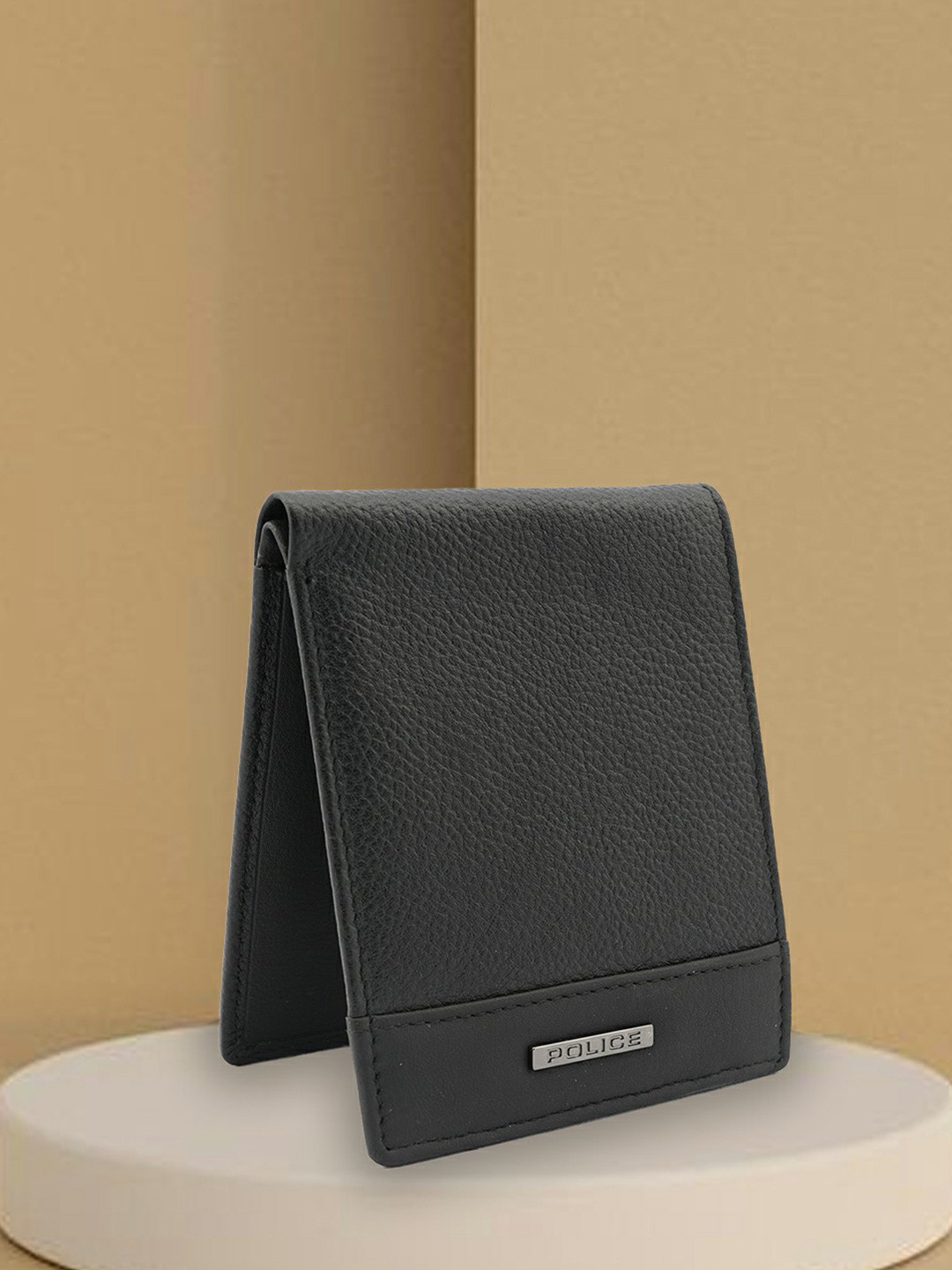 Buy Police Men Black Solid Leather Two Fold Wallet - Wallets for Men ...