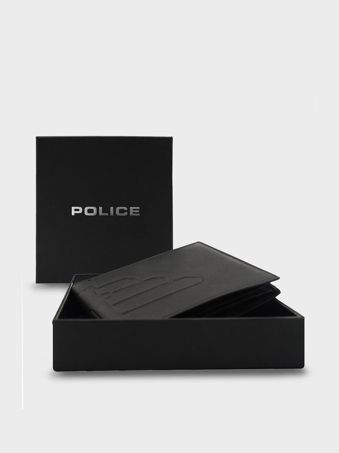 Buy Police Men Black Textured Leather Two Fold Wallet - Wallets for Men ...