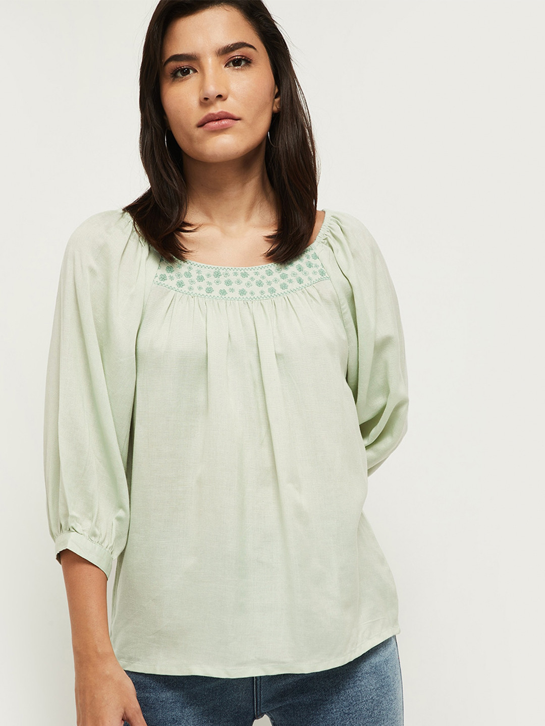 Buy Max Women Green Regular Top - Tops for Women 14846086 | Myntra